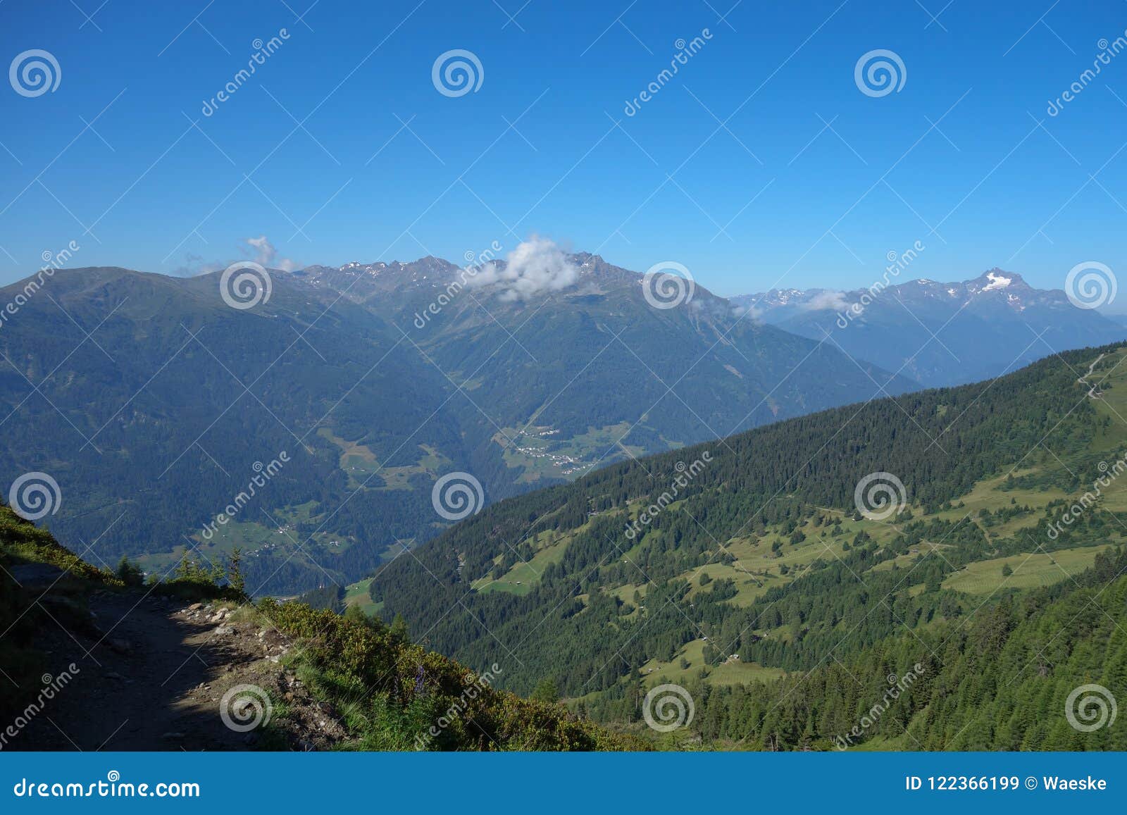 Hiking in the Austrian Alps Stock Image - Image of church, river: 122366199