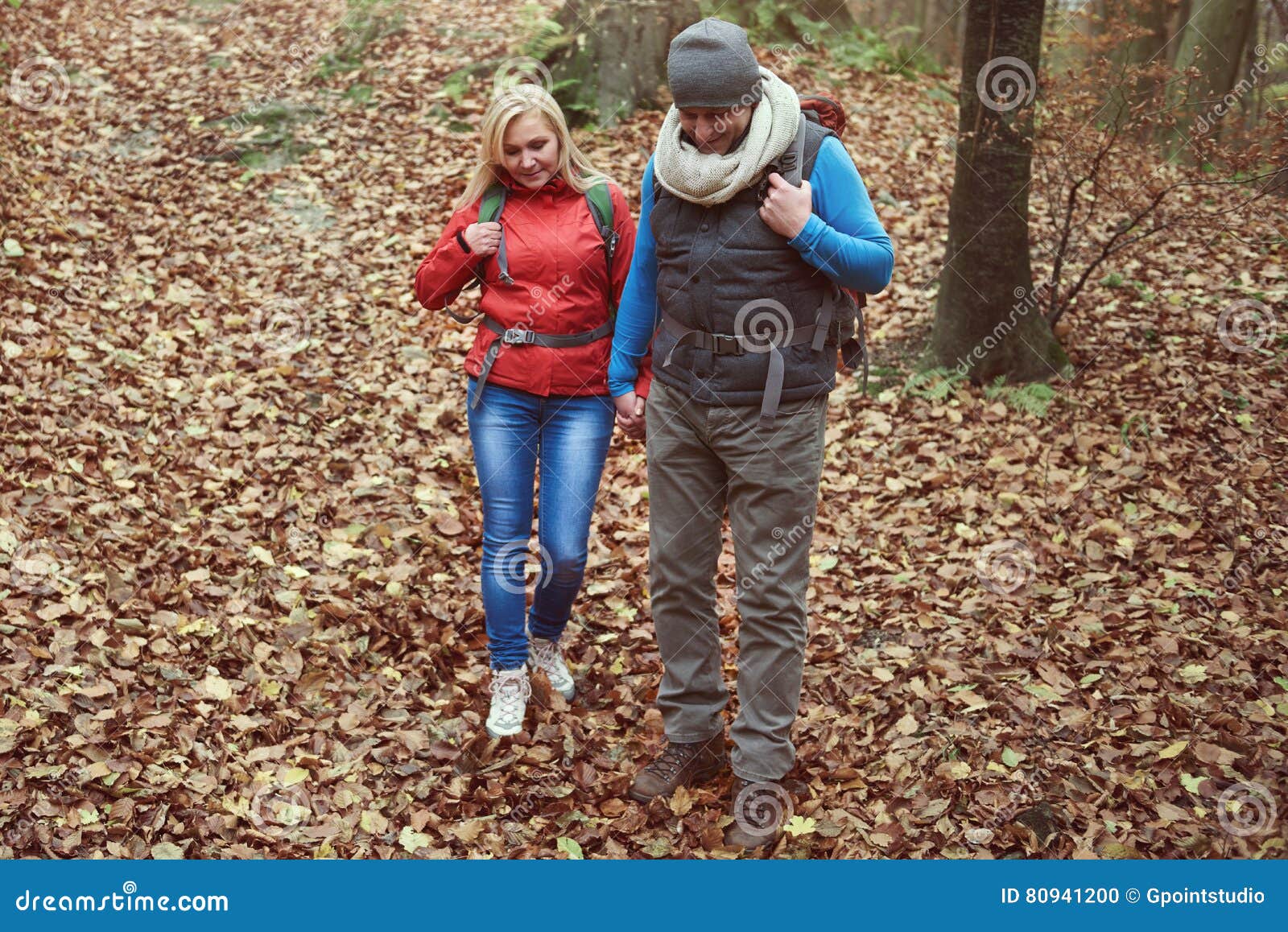 Hiking during the autumn stock photo. Image of enjoyment - 80941200