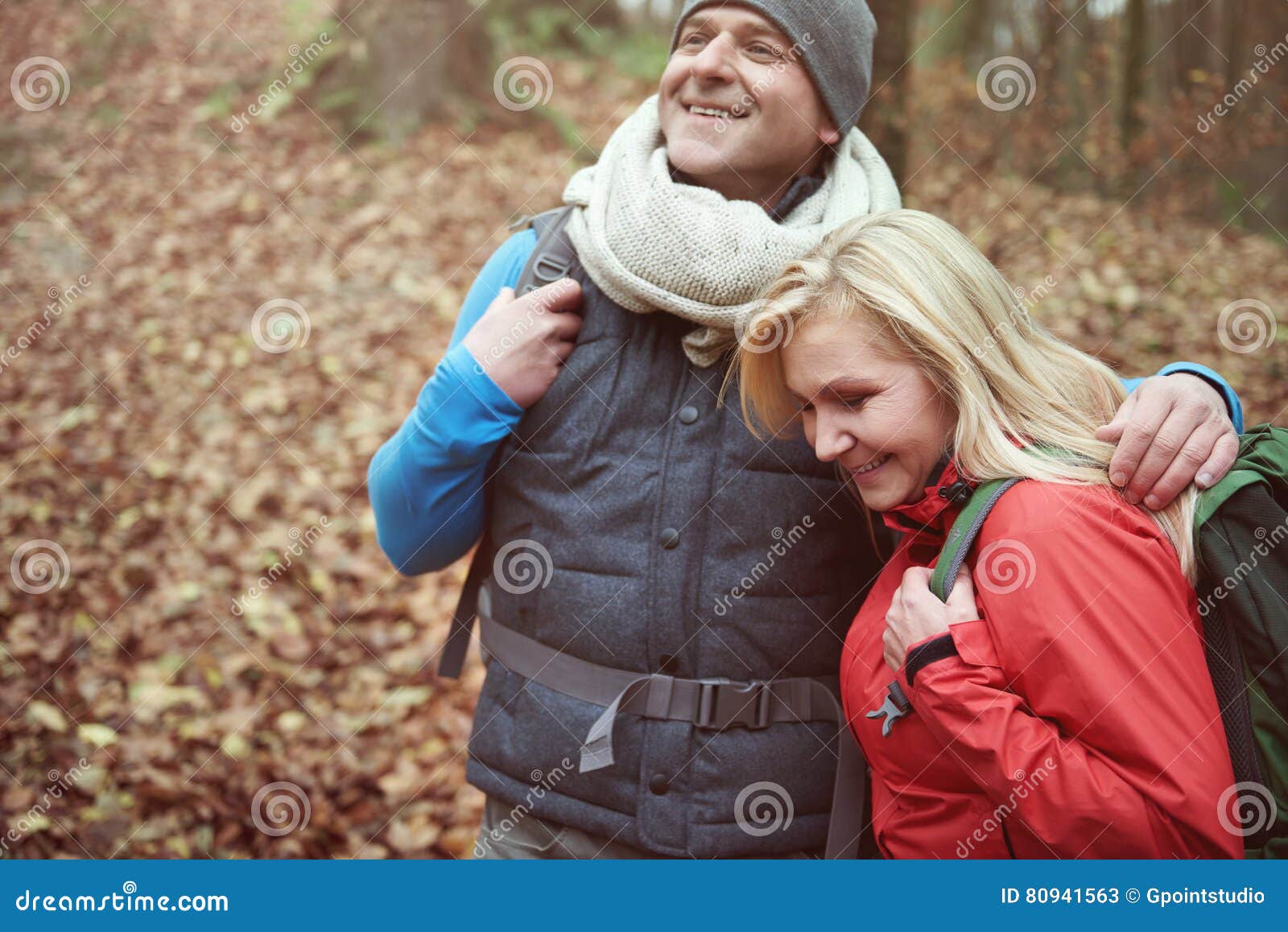 Hiking during the autumn stock image. Image of clothing - 80941563