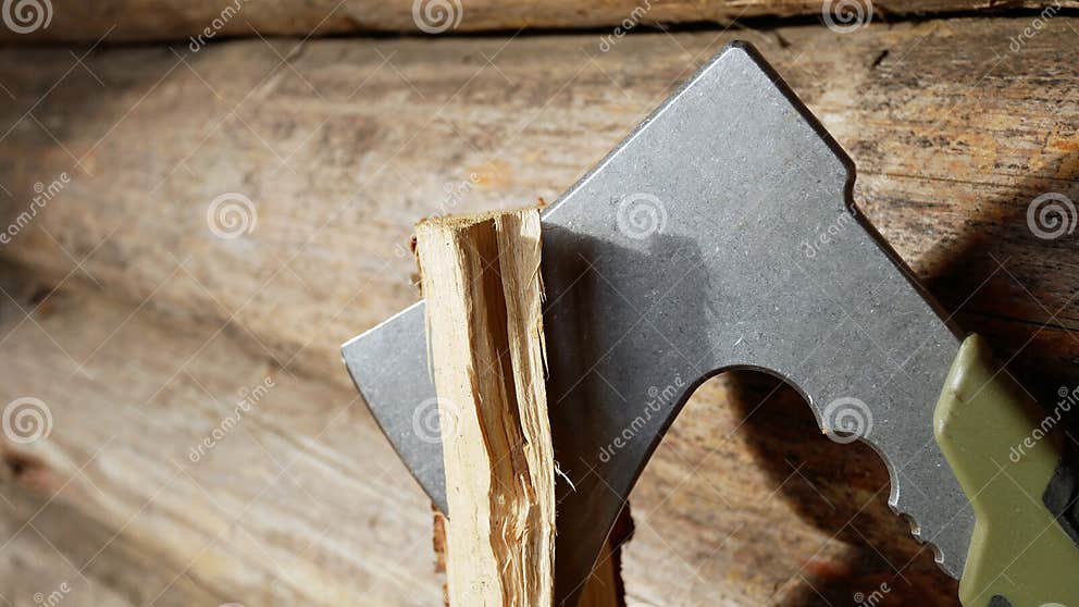 Hiking ax split trees stock photo. Image of cleaving - 241339336