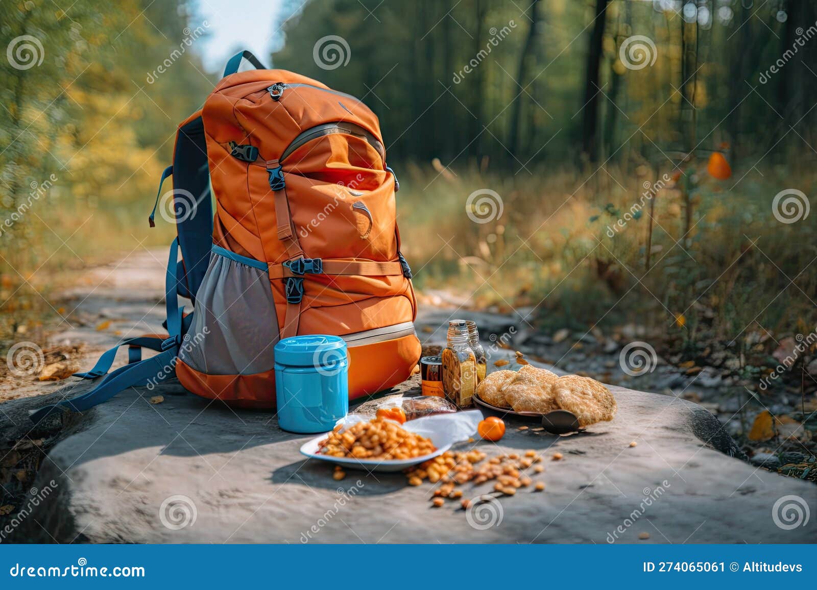 Hiking Backpack with Camera, Snacks, and Water for Day of Exploring ...