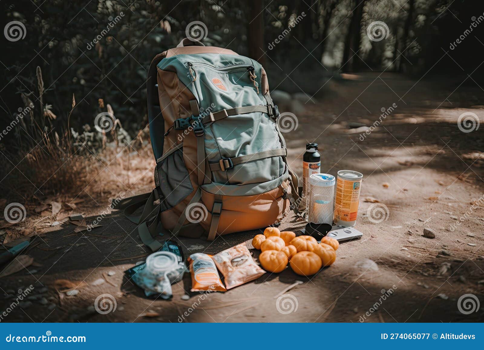 Hiking Backpack with Camera, Snacks, and Water for Day of Exploring ...