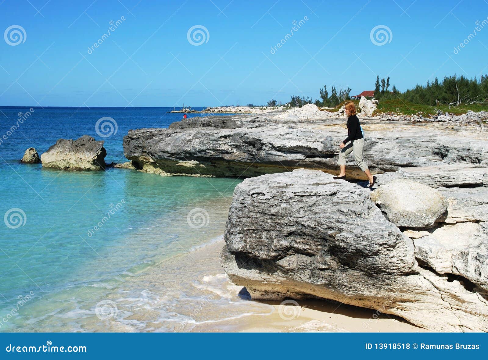 Hiking in Bahamas stock photo. Image of caribbean, beach - 13918518
