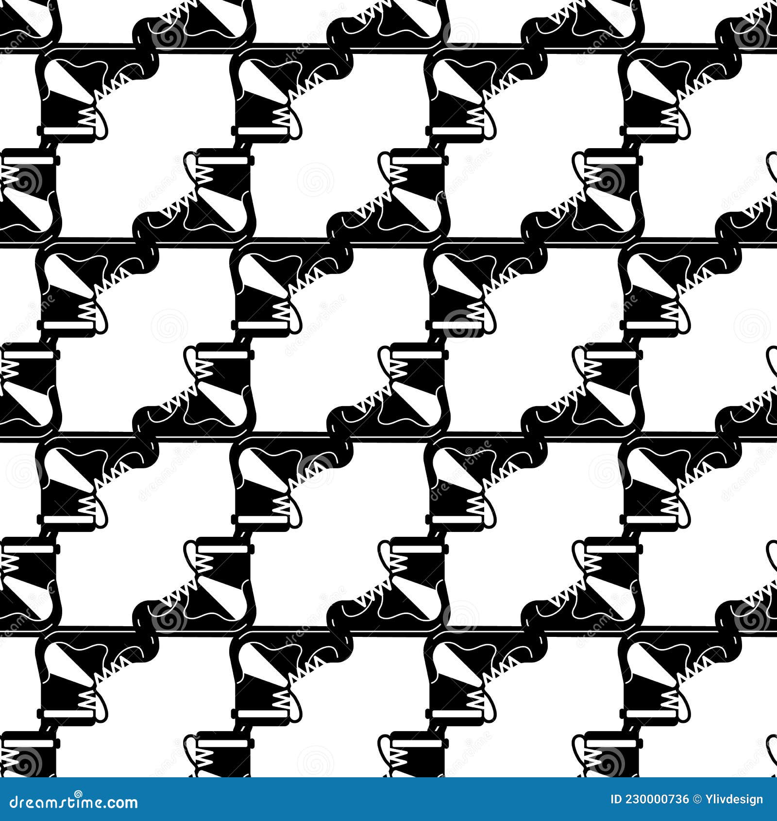 Hiking Boot Pattern Seamless Vector Stock Vector - Illustration of ...