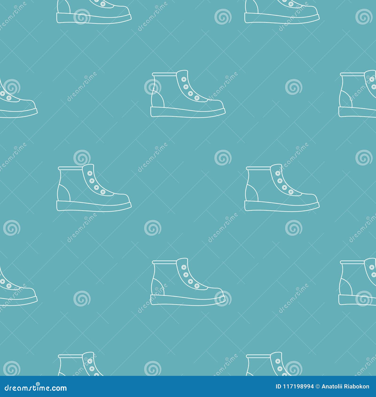 Hiking Boots Pattern Vector Seamless Stock Vector - Illustration of ...