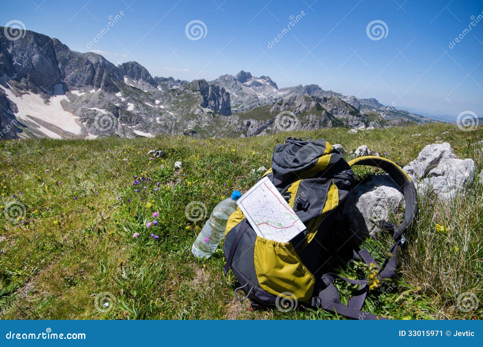 Hiking break stock image. Image of journey, rock, hill - 33015971