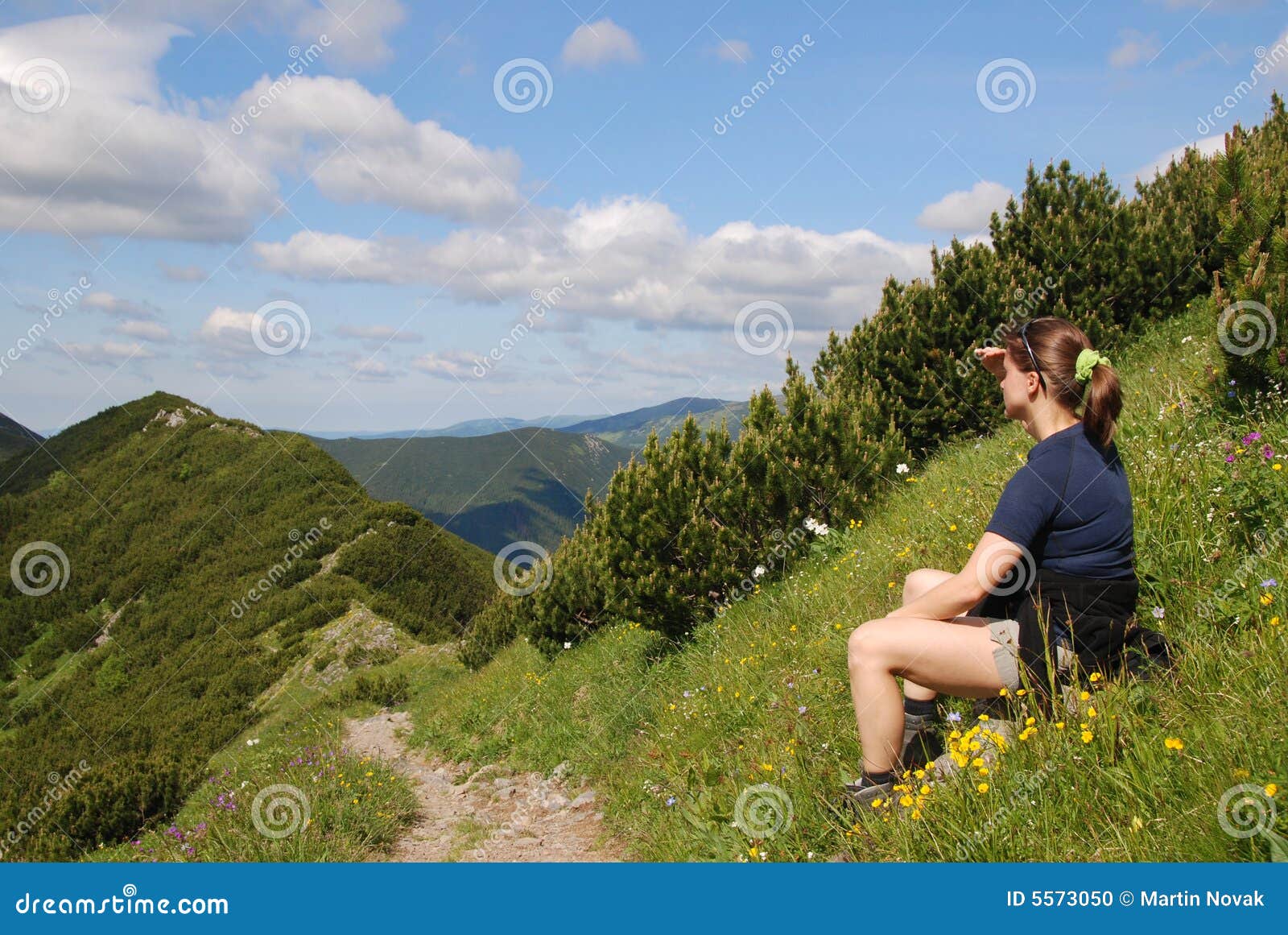 Hiking break (relax) stock photo. Image of hiking, mountains - 5573050