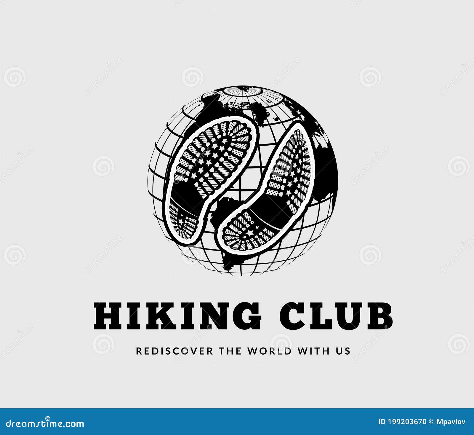 Hiking Club Expedition Logo Design Template,silhouette Of Climber ...