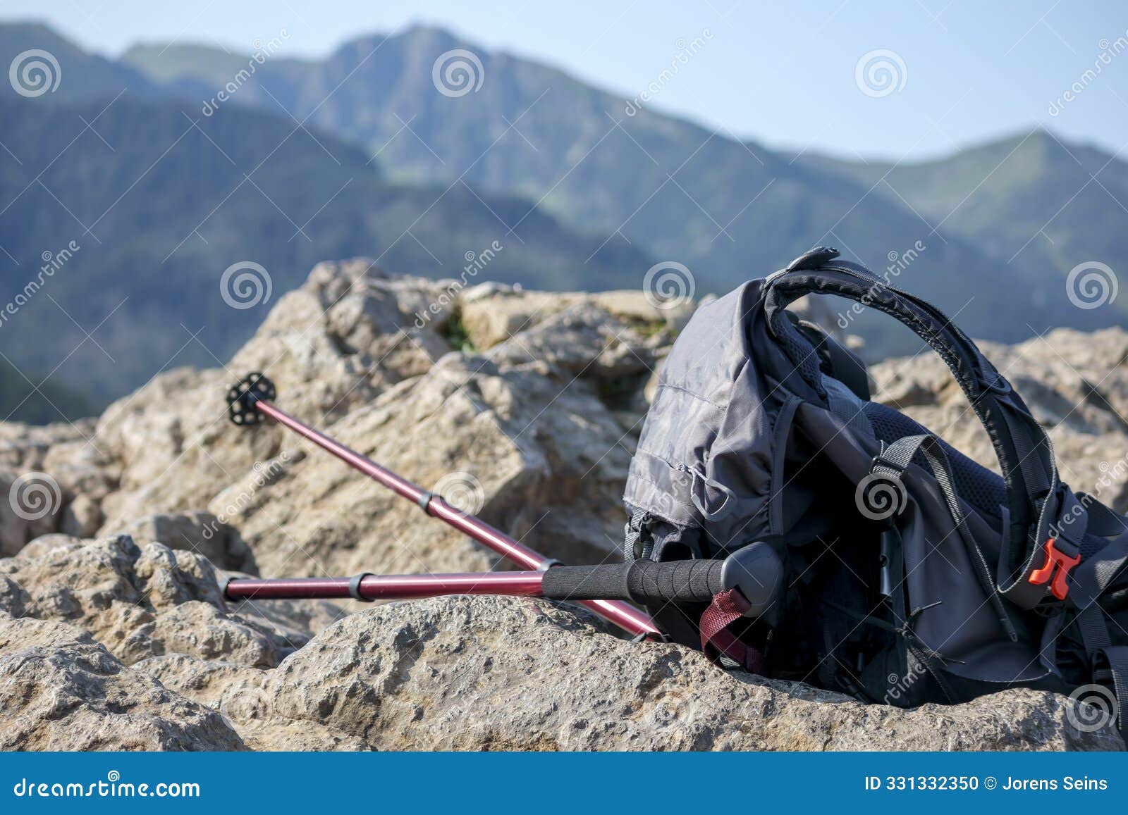 .hiking Equipment for Walking in the Mountains Stock Photo - Image of ...