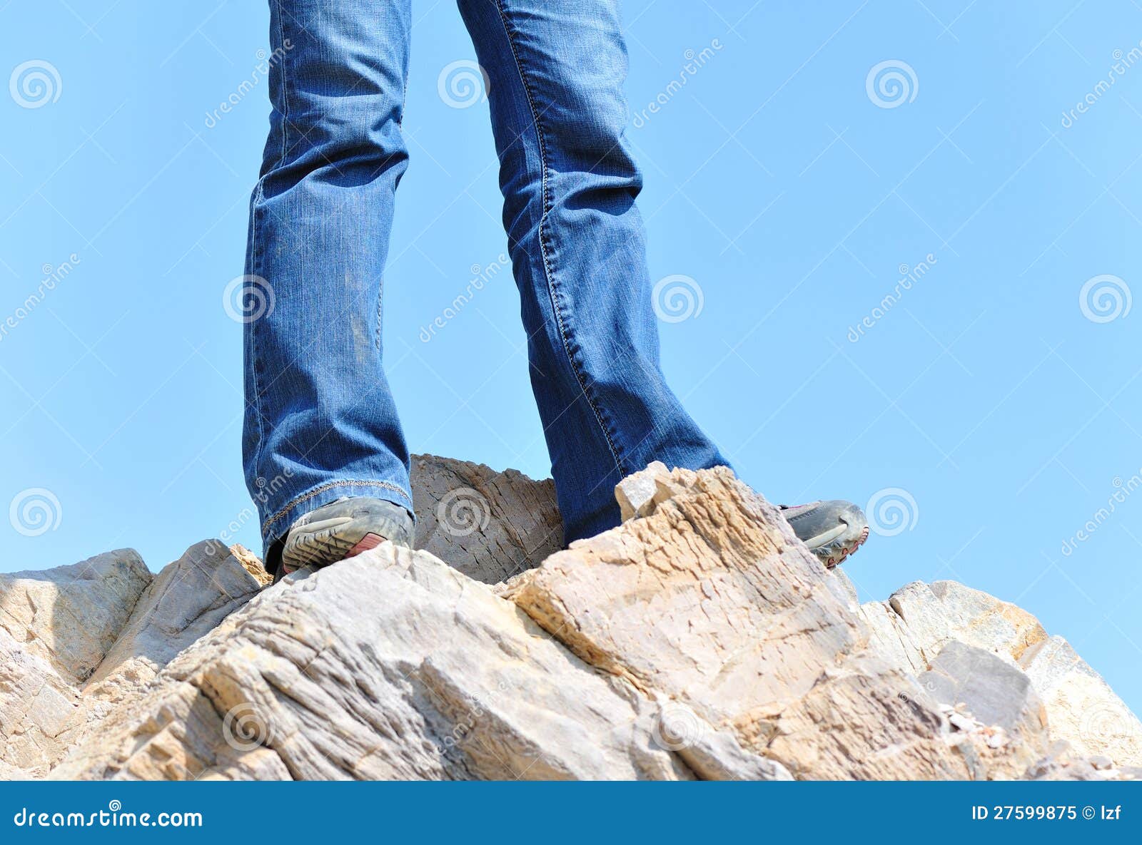 Hiking Feet Top of Mountain Stock Image - Image of foot, person: 27599875