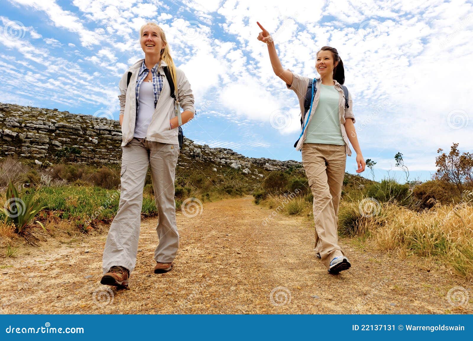 Hiking fun lifestyle stock image. Image of looking, female - 22137131