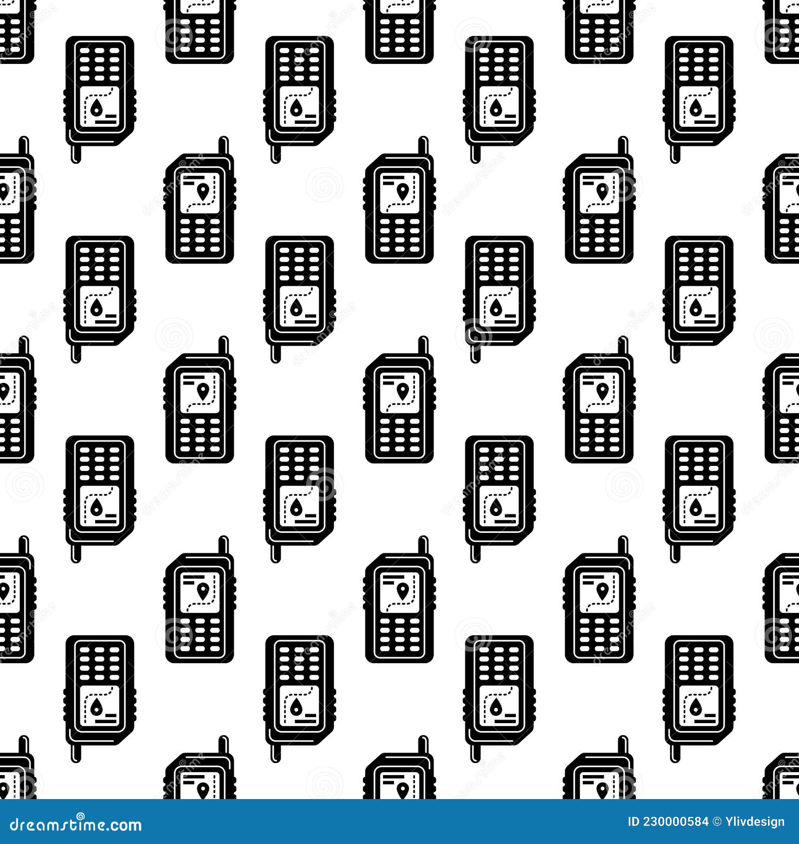 Hiking Gps Device Pattern Seamless Vector Stock Vector - Illustration ...