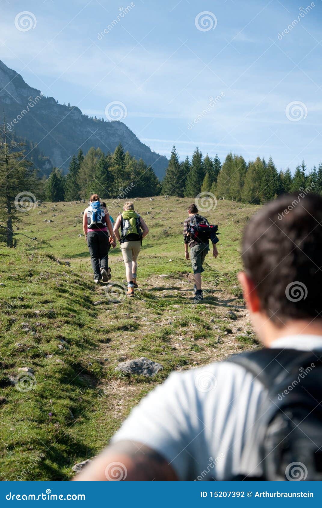Hiking group stock photo. Image of backpack, recreation - 15207392