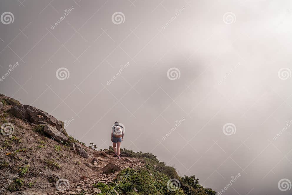 Hiking - Hiker Woman on Trek with Backpack Living Healthy Active ... Hiking - Hiker Woman on Trek with Backpack Living Healthy Active ...