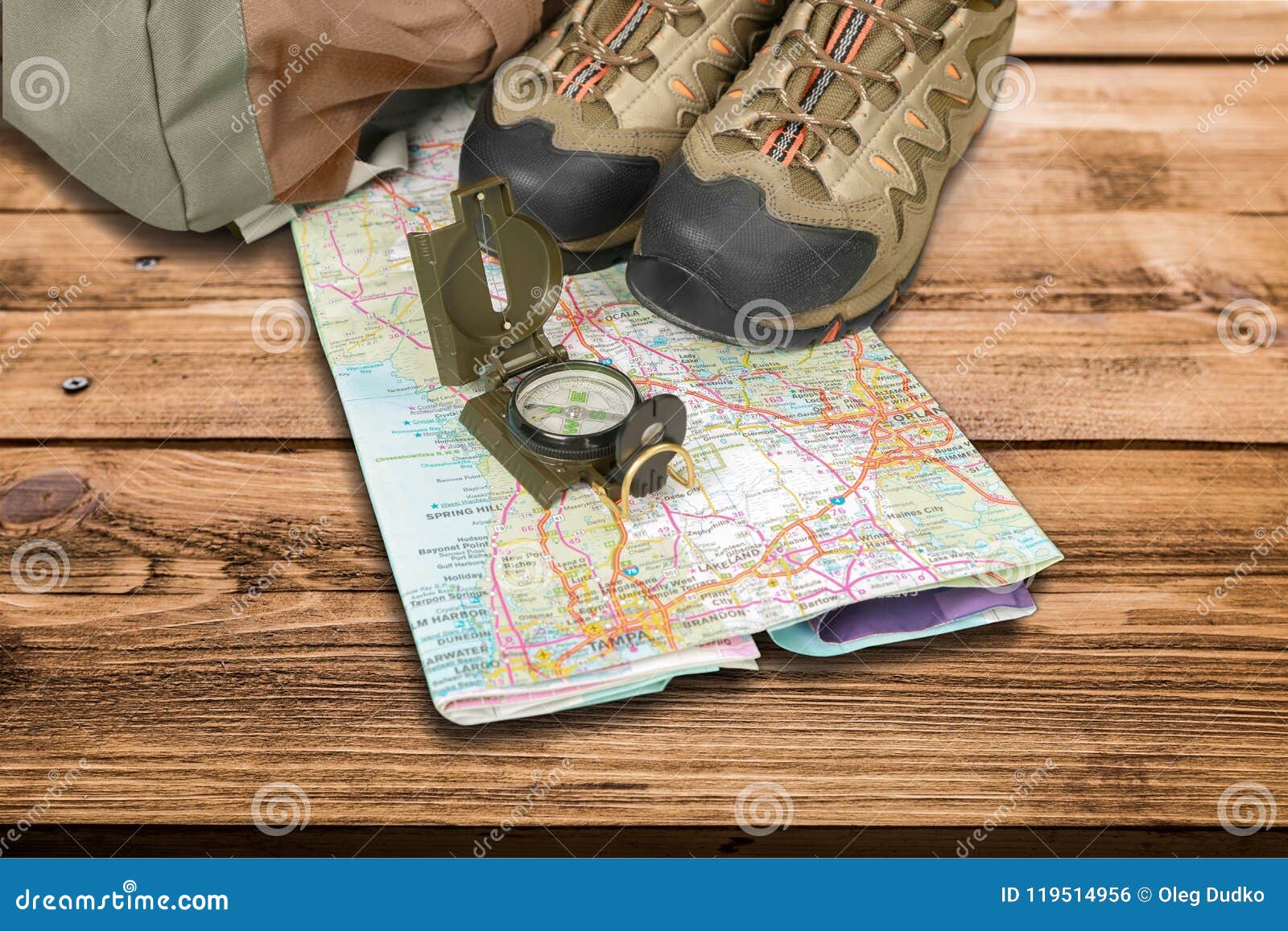 Hiking stock photo. Image of pursuit, compass, exploration - 119514956