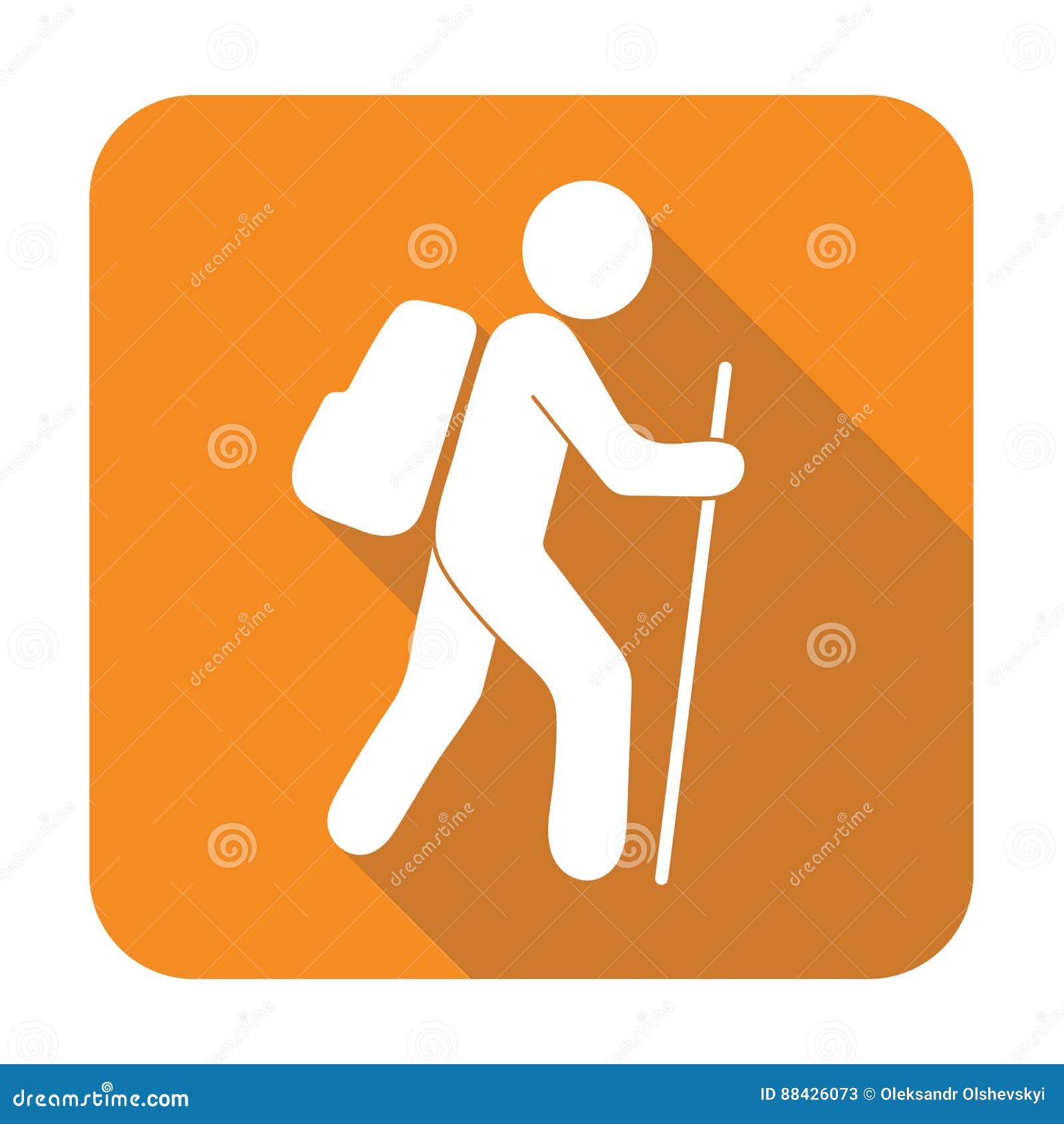 Hiking icon illustration stock vector. Illustration of trip - 88426073
