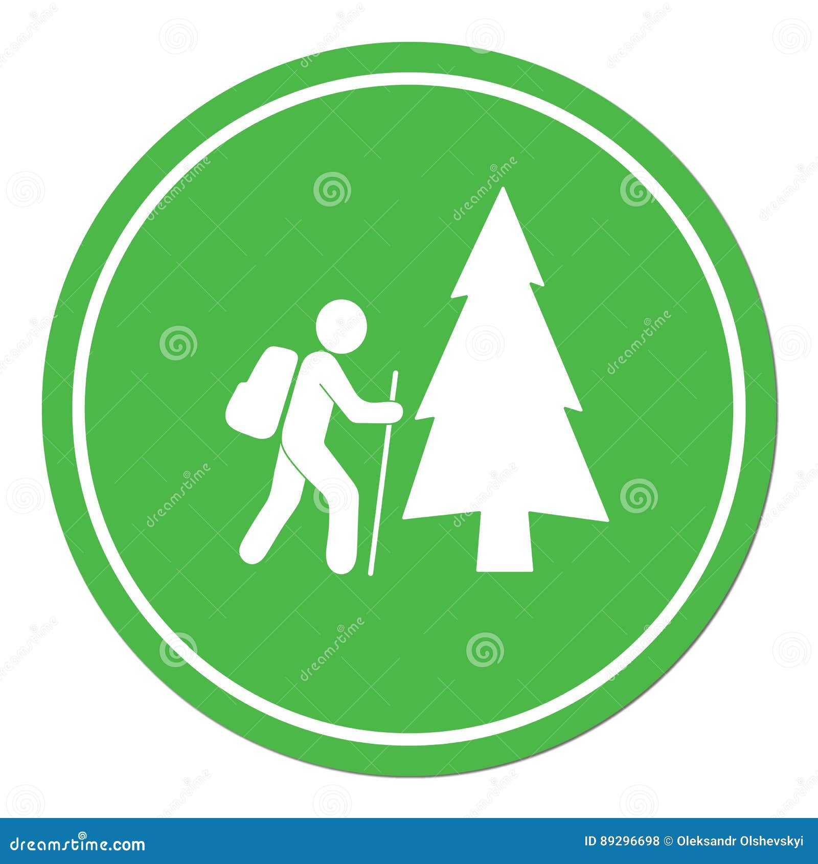 Hiking icon illustration stock vector. Illustration of symbol - 89296698