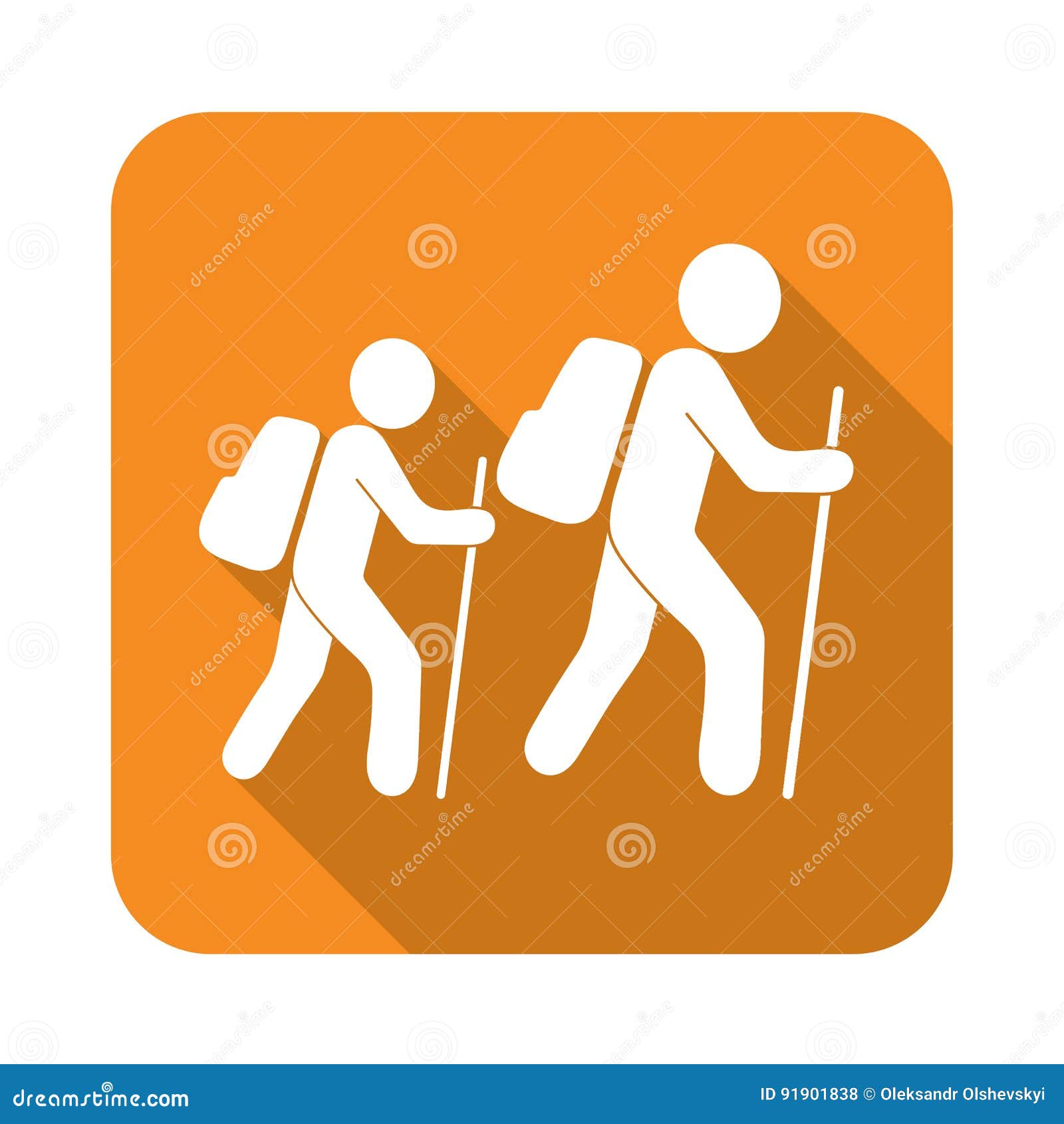 Hiking icon illustration stock vector. Illustration of info - 91901838