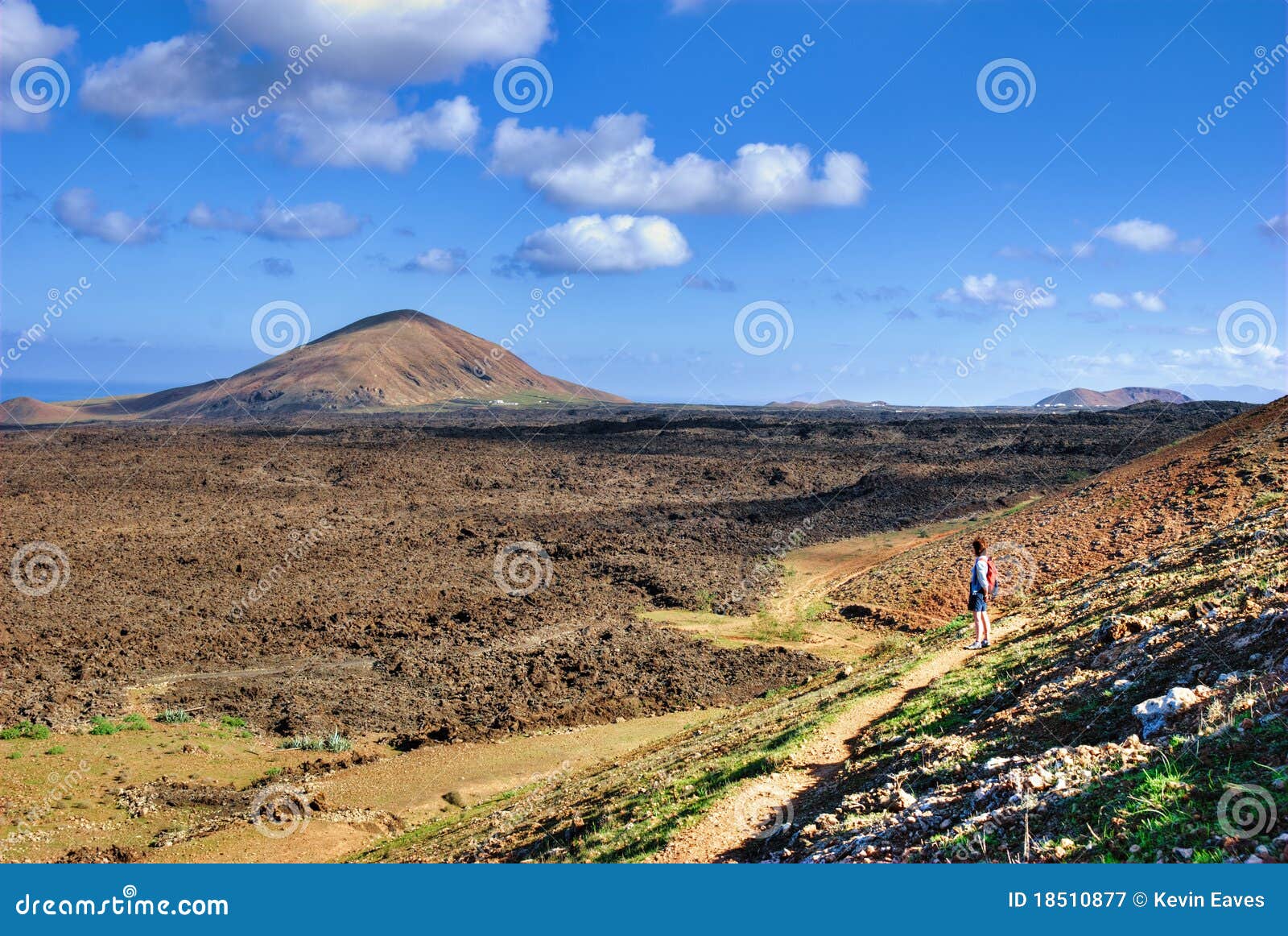 Hiking on Lanzarote stock image. Image of outdoors, spain - 18510877