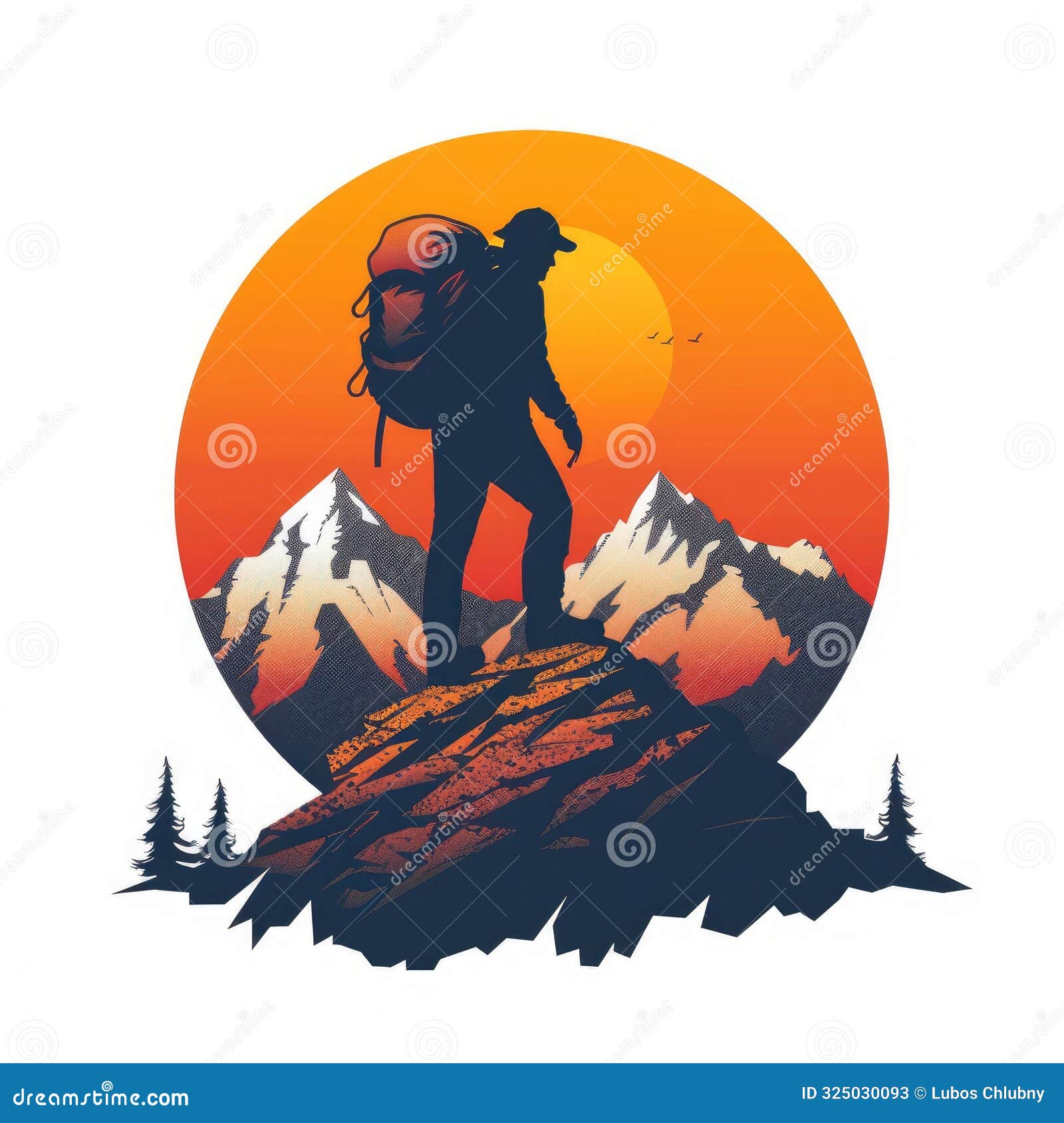 Hiking Logo Vector Illustration. | CartoonDealer.com #247126522