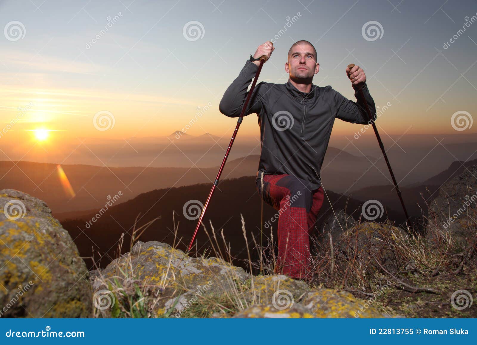 A hiking man stock image. Image of effort, rock, extreme - 22813755