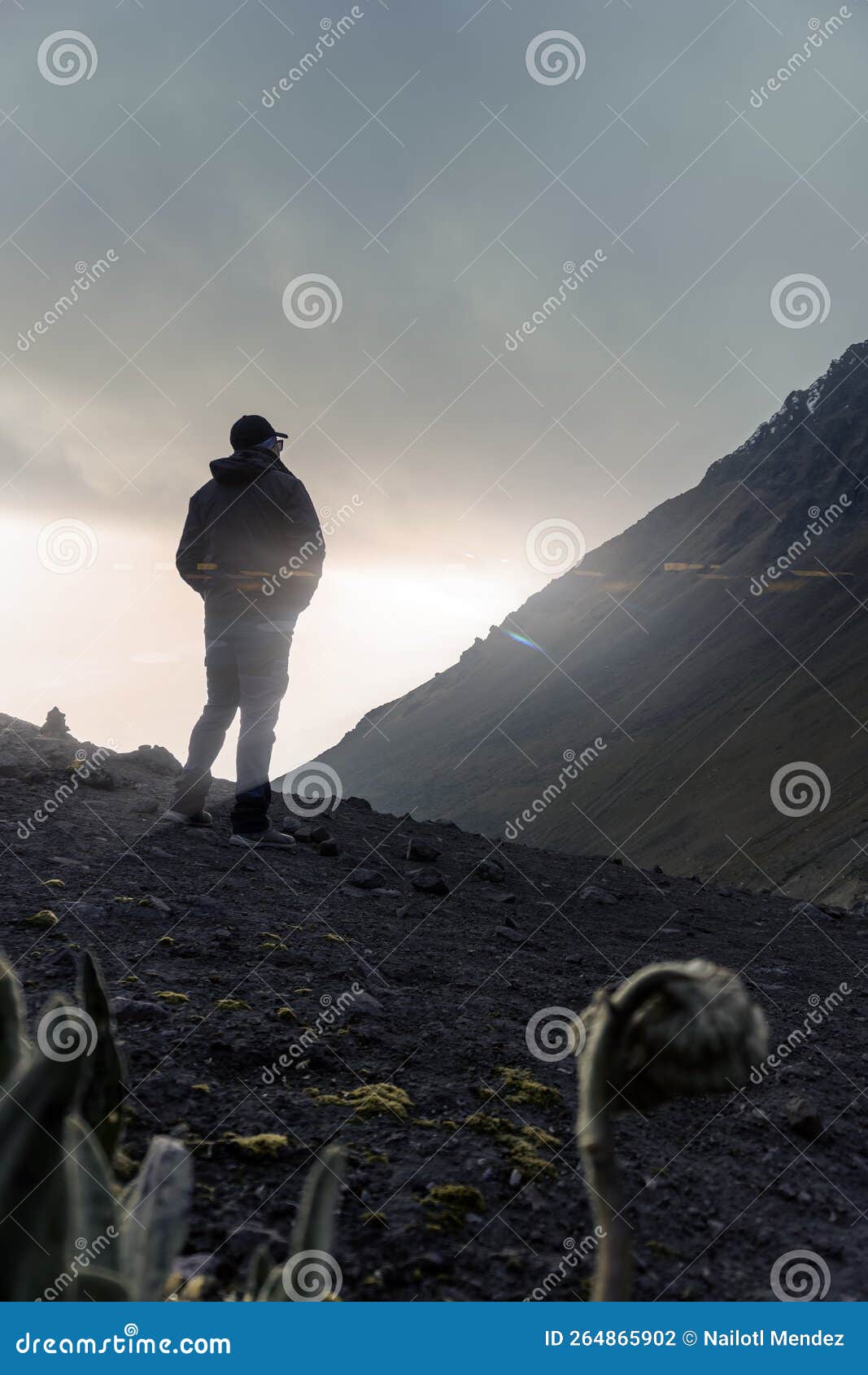 Hiking in the Mountains at Sunset Stock Photo - Image of summit, quito ...