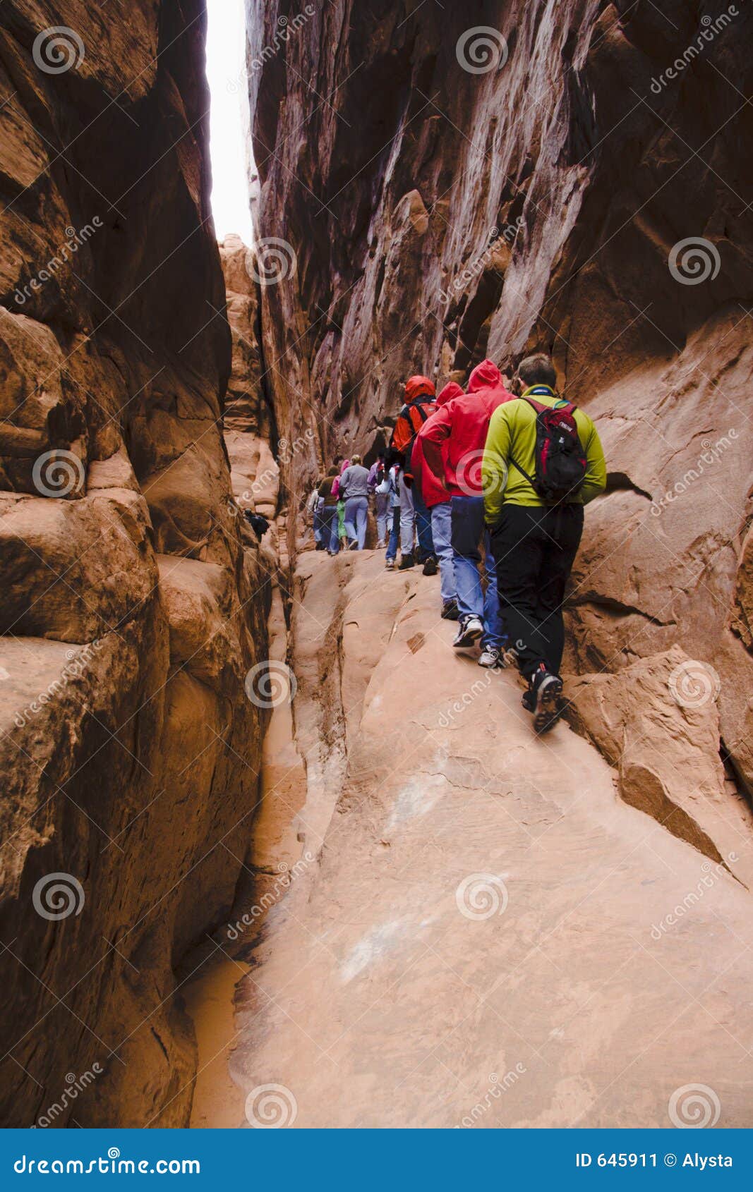Hiking Narrow Trail stock image. Image of utah, fiery, people - 645911