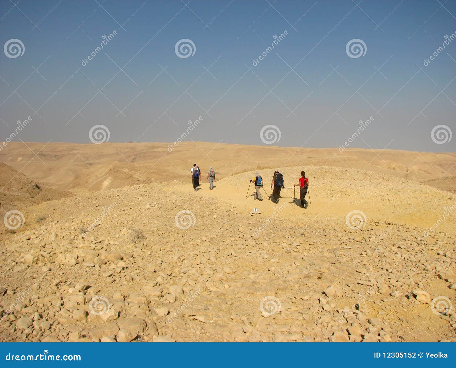 Hiking in Negev Desert stock photo. Image of landscape - 12305152