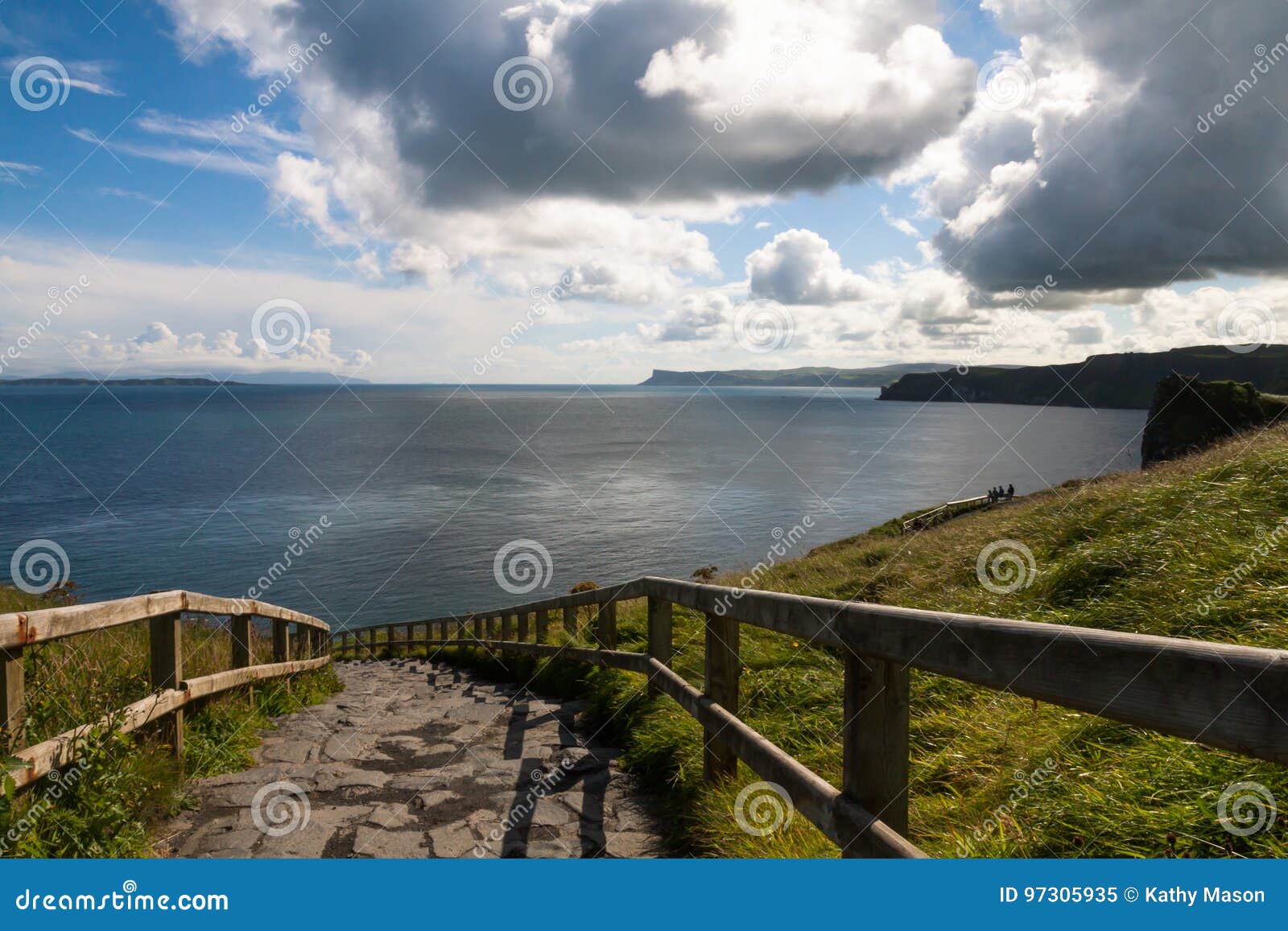 Hiking Path Giants Causeway Stock Image - Image of hiking, clouds: 97305935