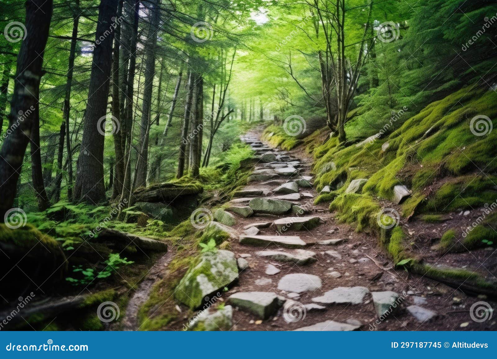 A Hiking Path Leading Up a Mountain Stock Image - Image of nature ...