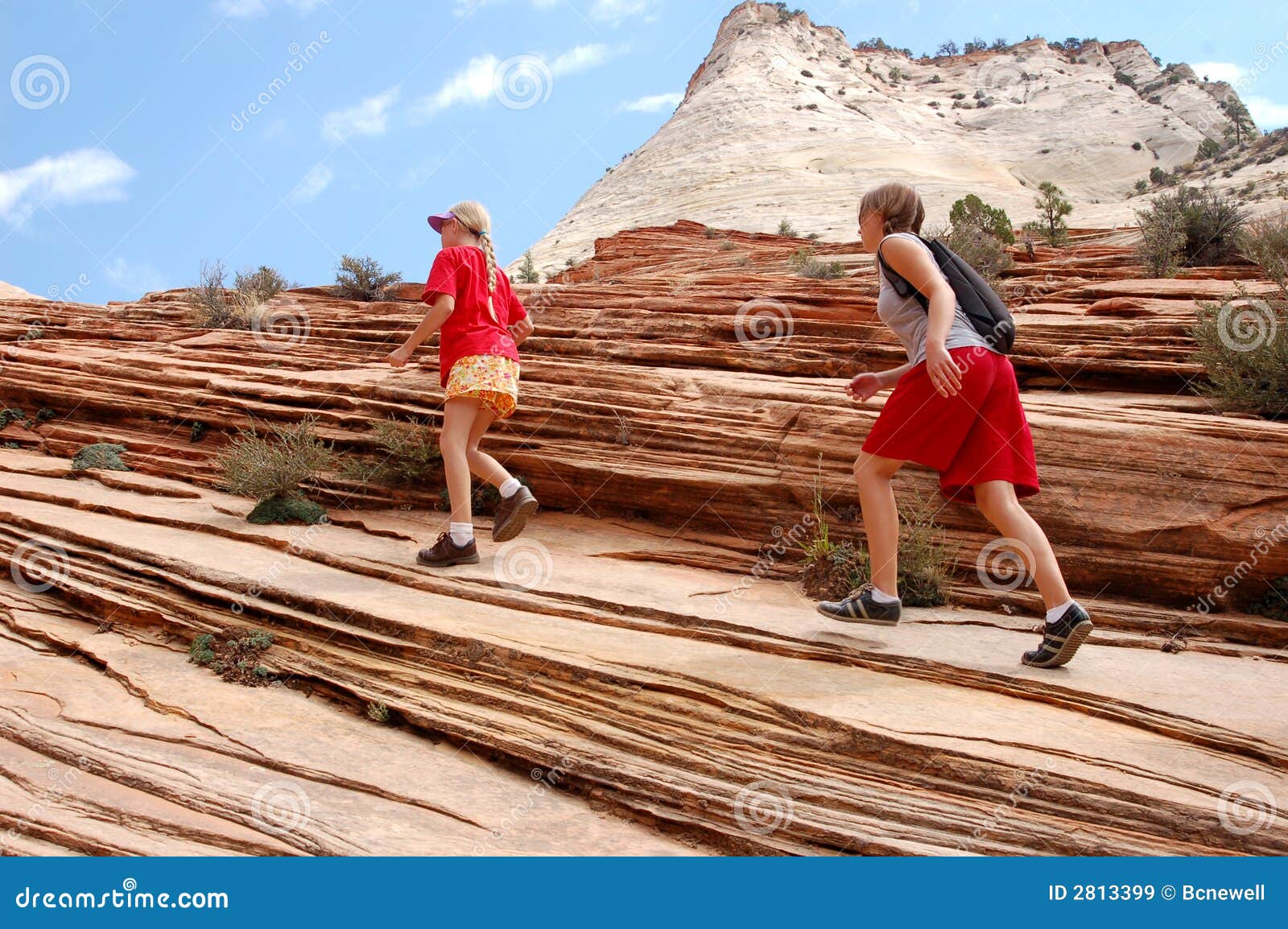 Hiking in the Red Rocks stock image. Image of hike, stone - 2813399