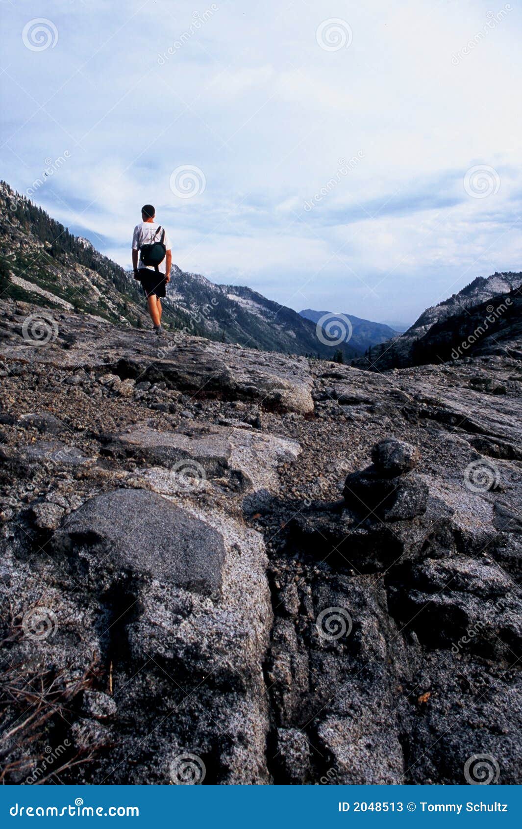 Hiking Remote Rocky Trail in California Stock Image - Image of outside ...