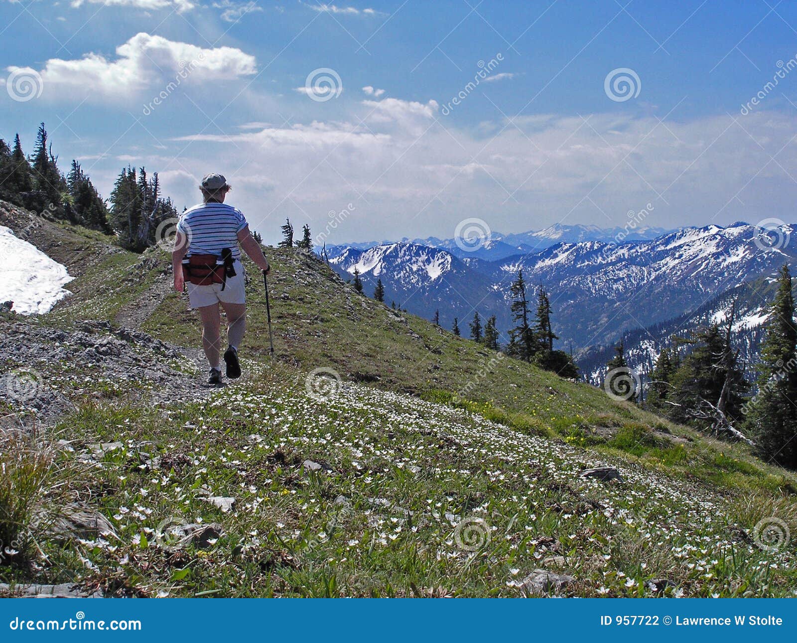 Hiking the Ridge Line stock photo. Image of mountains, wilderness - 957722