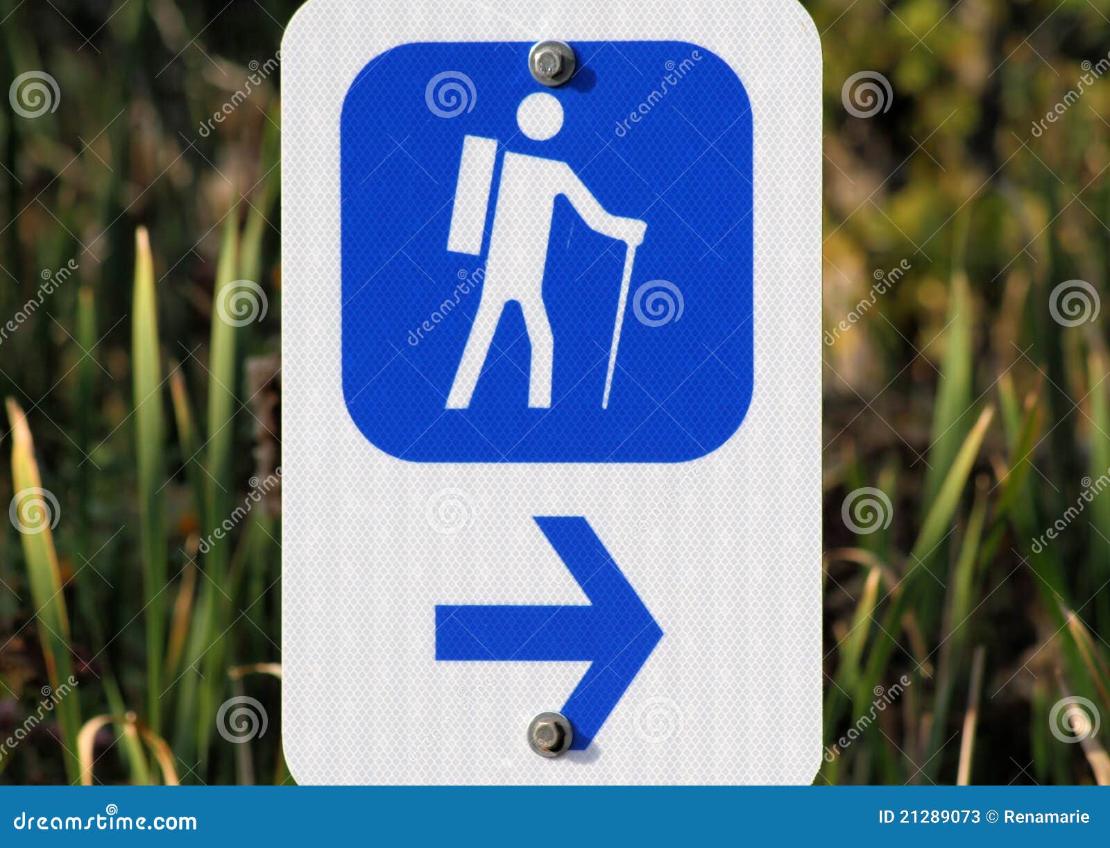 Hiking Sign stock image. Image of pointing, direction - 21289073