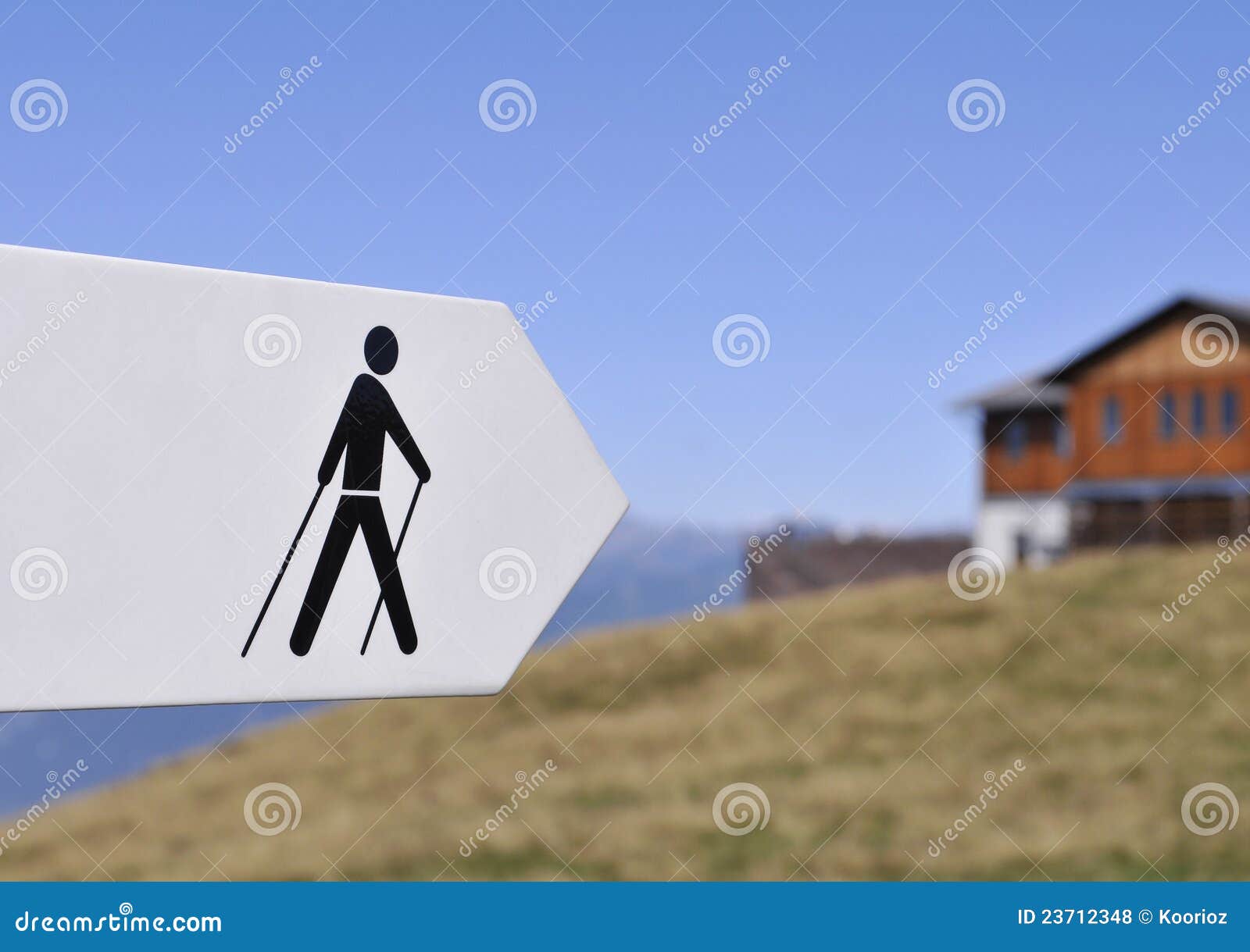 Hiking Sign stock photo. Image of walking, outdoor, direction - 23712348