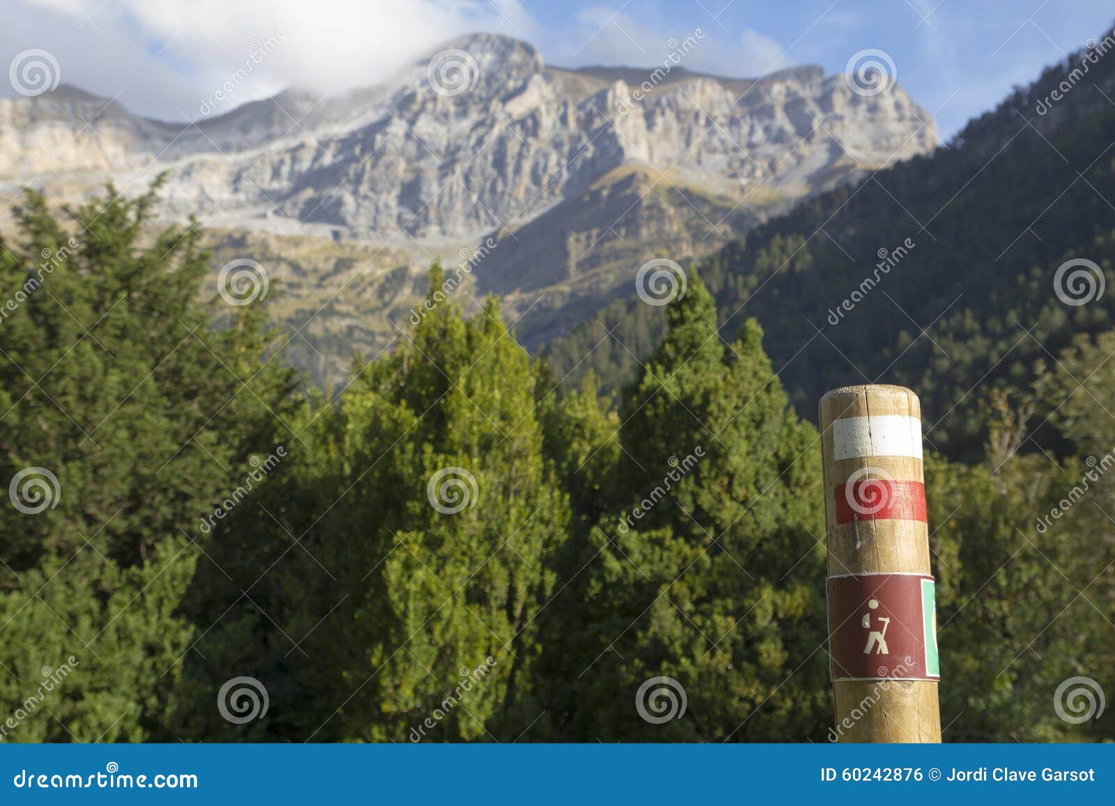 Hiking Signal in the Nature Stock Photo - Image of outdoors, iconic ...