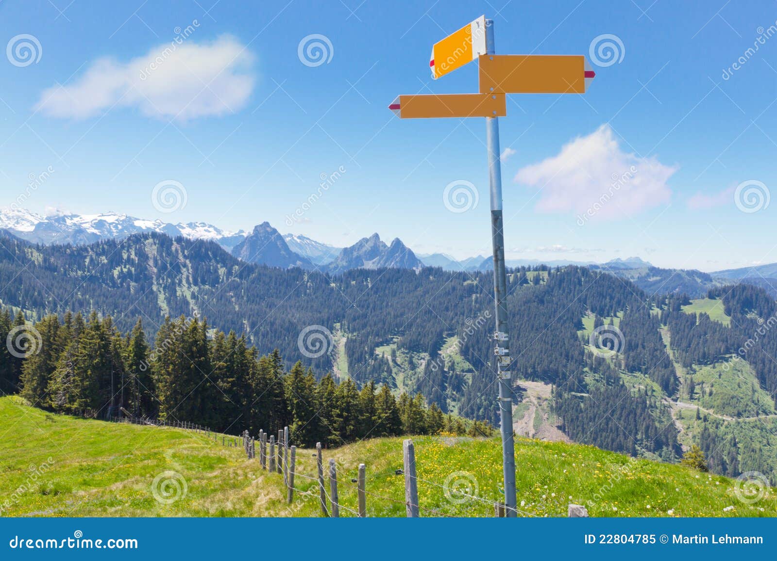 Hiking Signpost Mountain Concept Stock Image - Image of nature ...