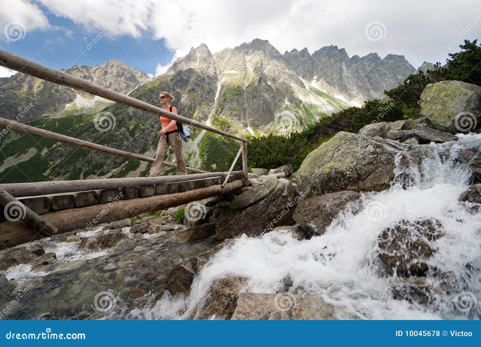 Hiking in Tatra Mountains, Slovakia Stock Photo - Image of cloud ...