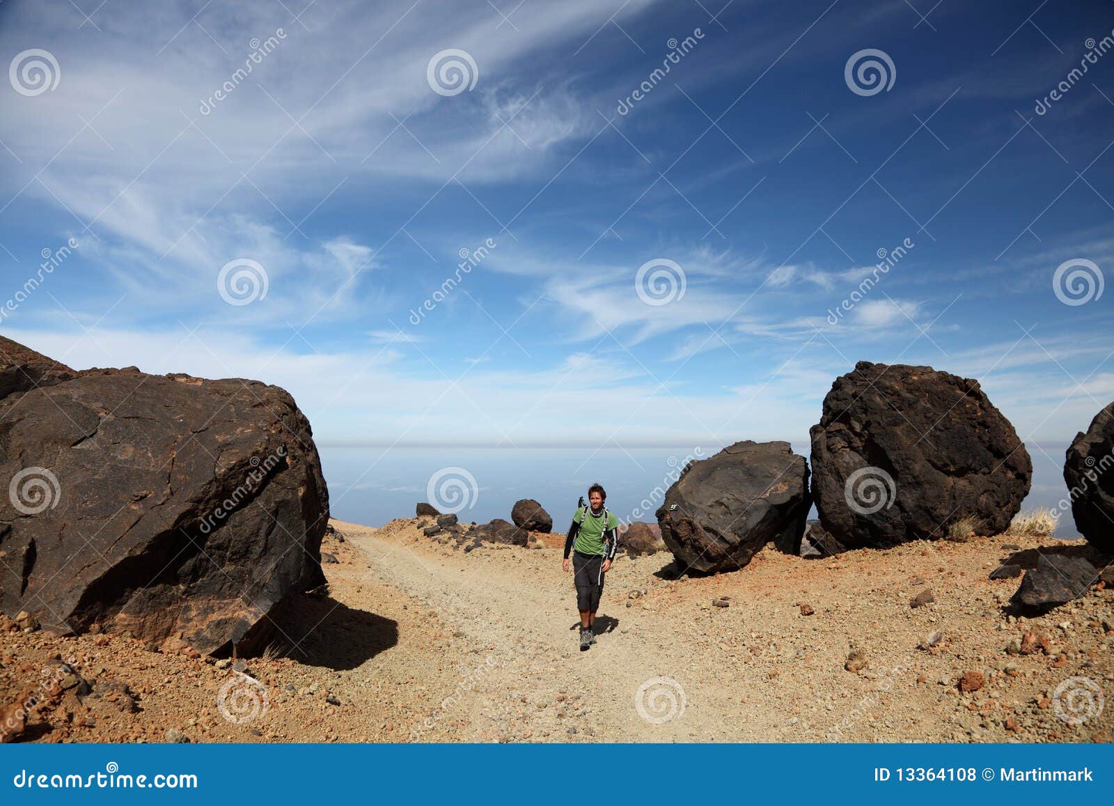 Hiking on Teide Tenerife stock photo. Image of destination - 13364108