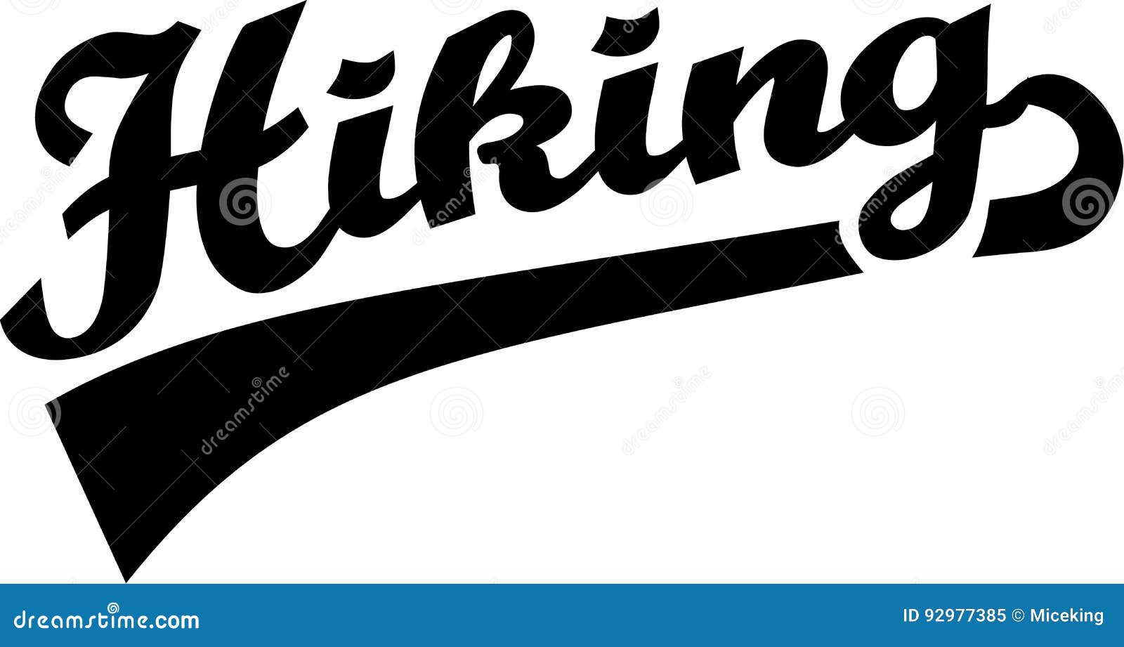 Hiking text font stock vector. Illustration of graphic - 92977385