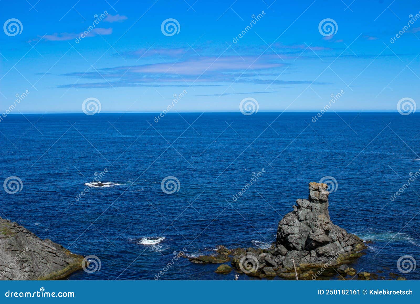 Hiking Toward the Ocean in Newfoundland and Labrador Stock Image ...
