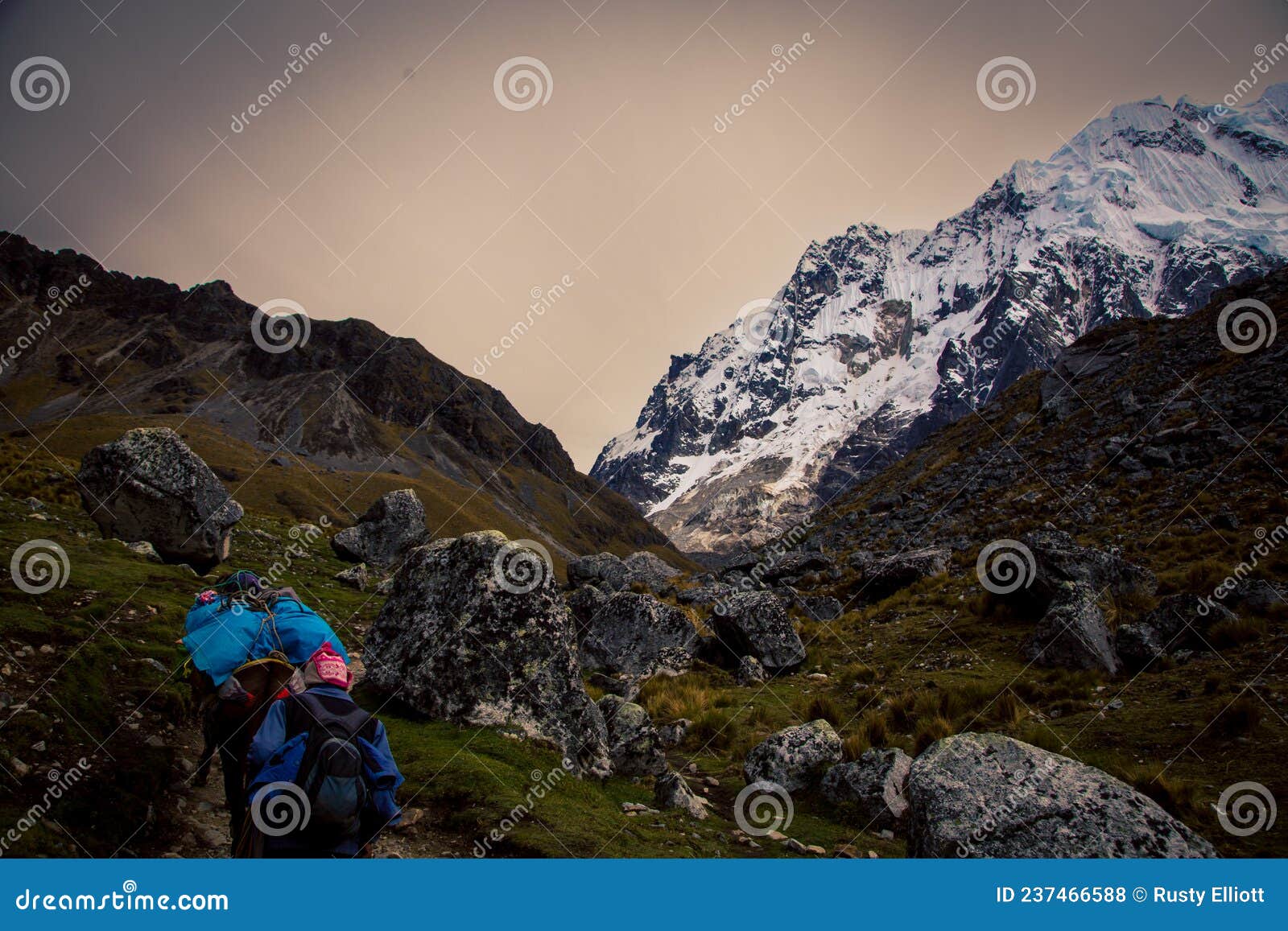 Hiking Trail in the Andes Mountains Editorial Stock Photo - Image of ...