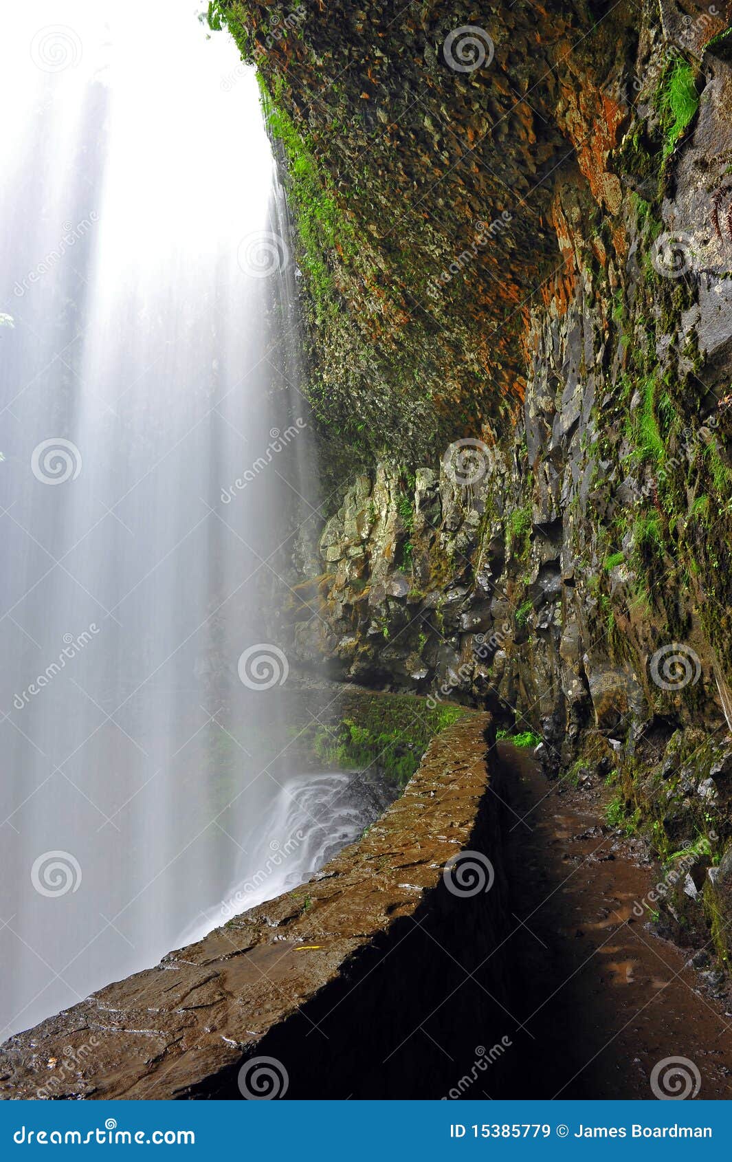Hiking Trail Behind Waterfalls Stock Image - Image of brook, scenic ...