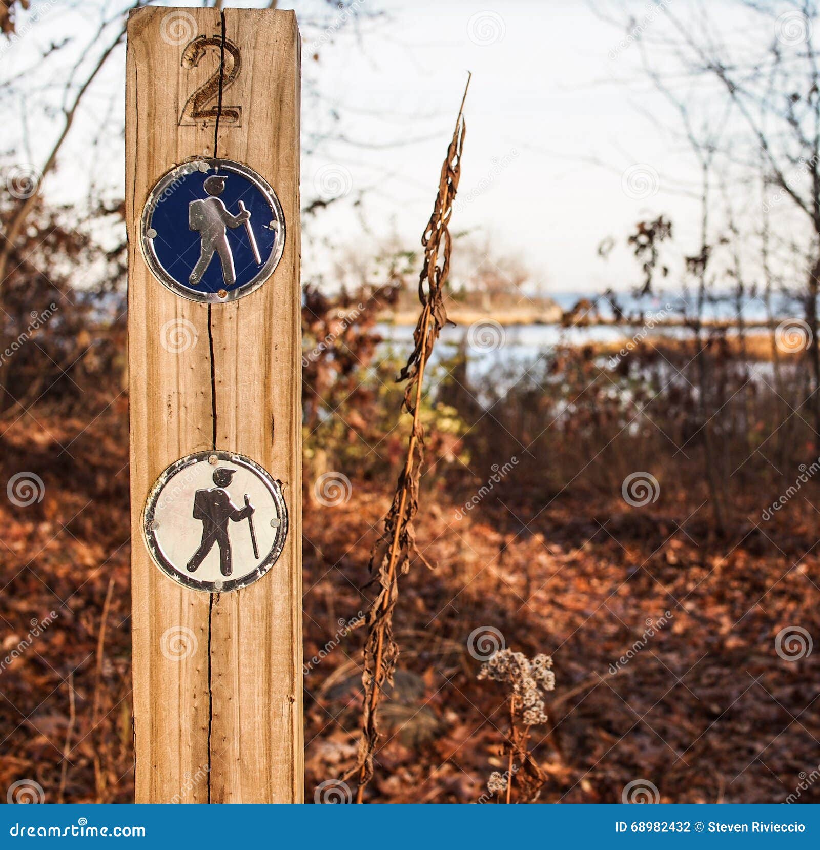 Hiking trail markers stock photo. Image of navigate, help - 68982432