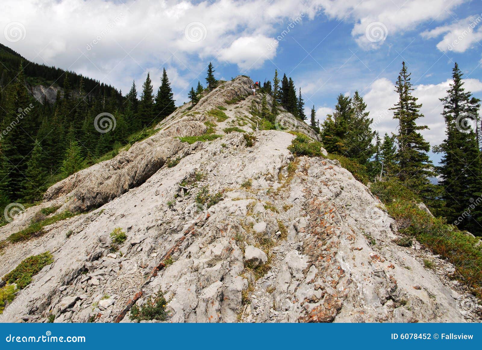 Hiking Trail on Mountain Ridge Stock Photo - Image of outdoors, cliffs ...