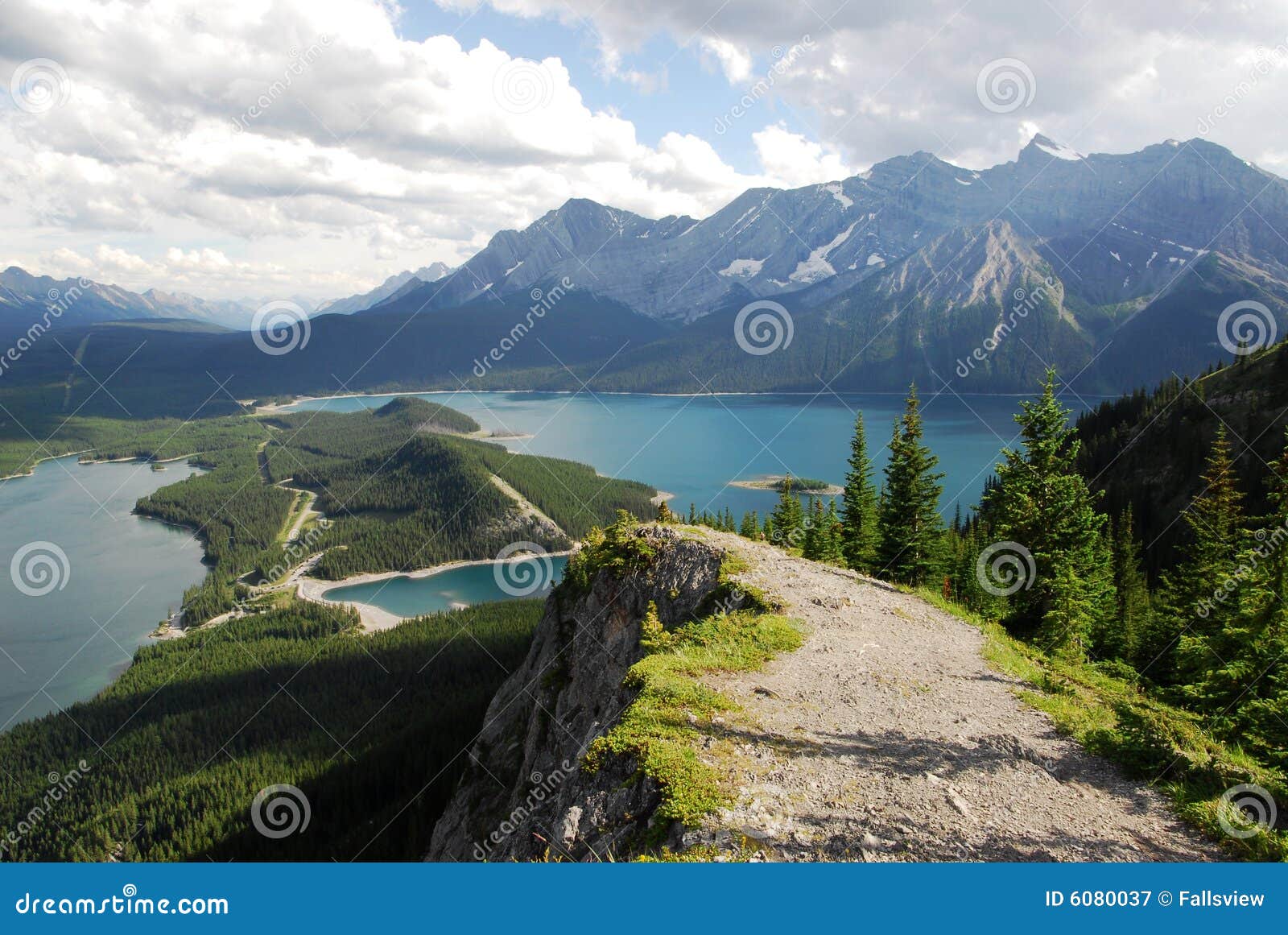Hiking Trail on Mountain Ridge Stock Image - Image of forest, cliff ...