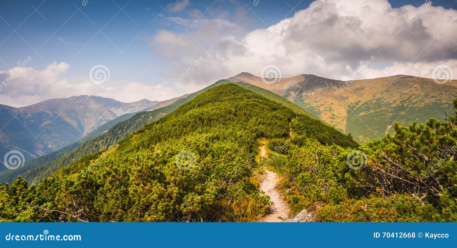 Hiking Trail in the Mountains Stock Photo - Image of tourism, mountains ...