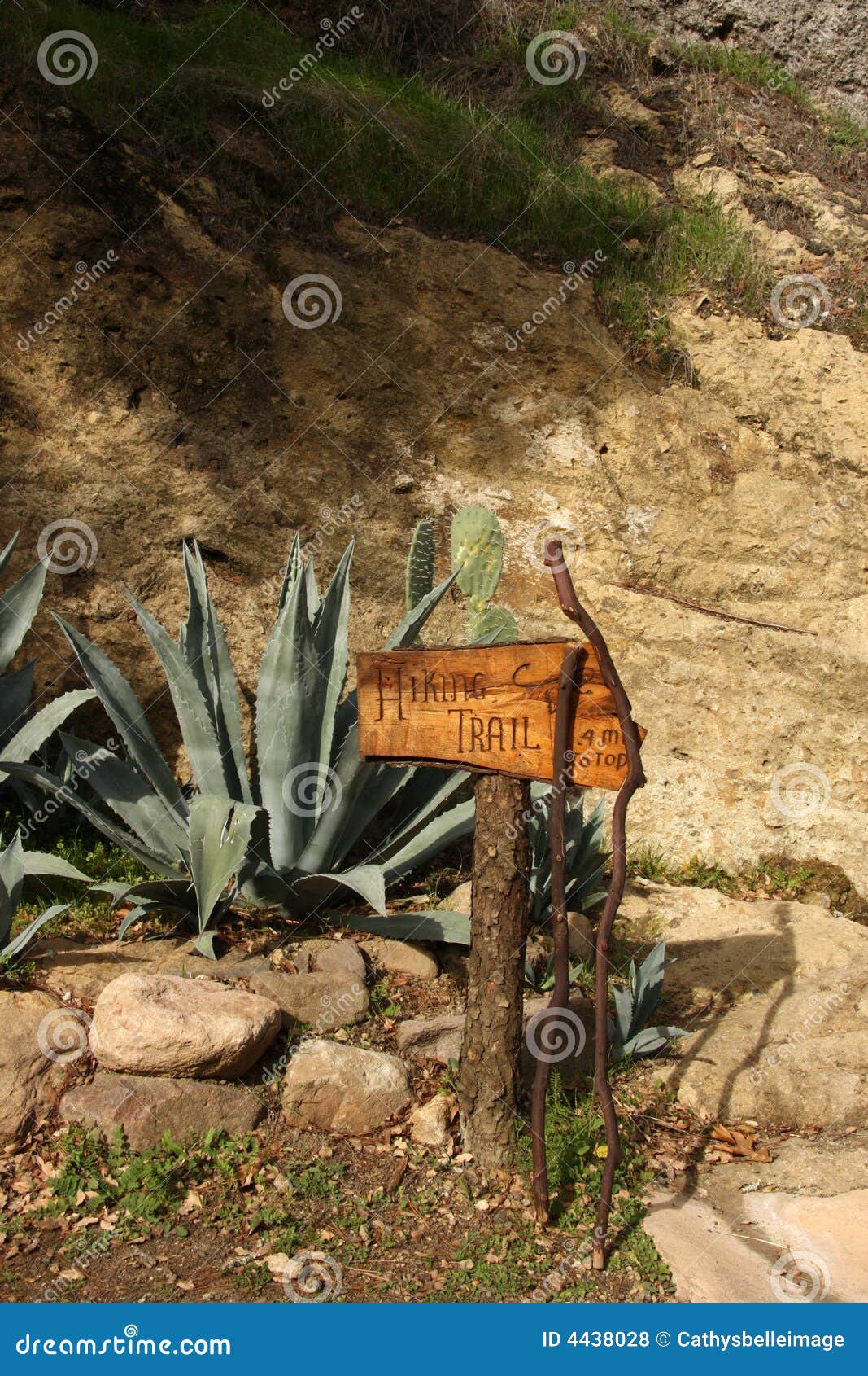 Hiking trail sign stock photo. Image of health, rocks - 4438028