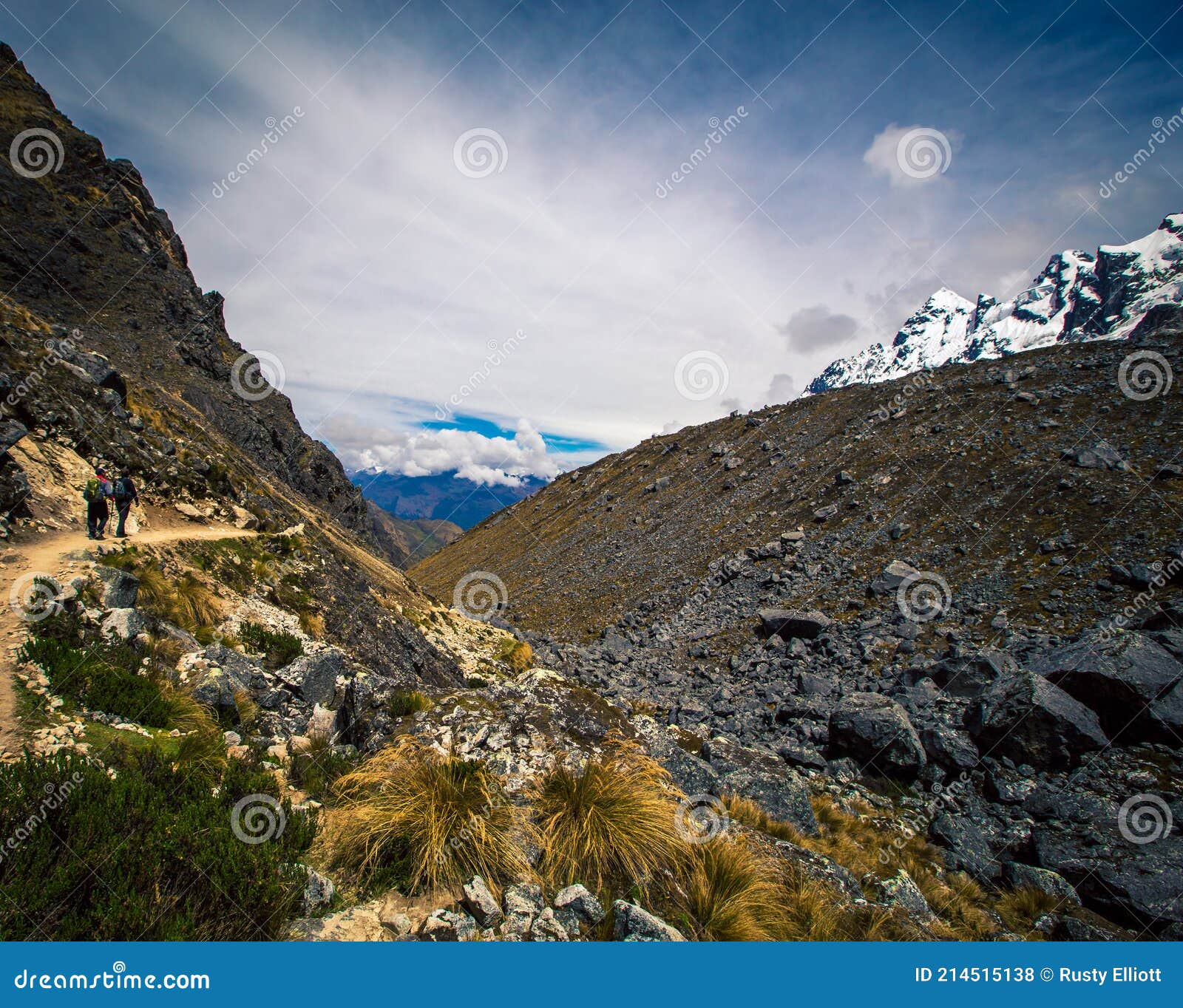 Valley and Path Though the Andes Stock Photo - Image of america, view ...