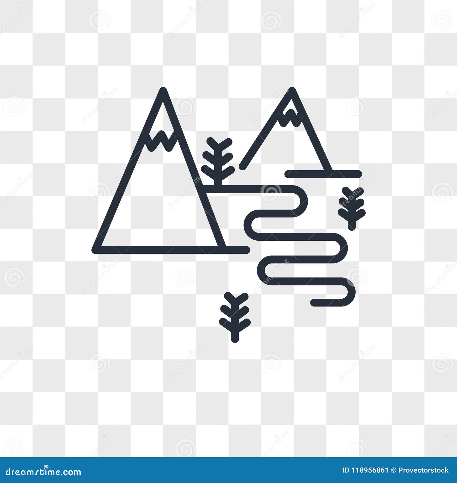 Hiking Vector Icon Isolated on Transparent Background, Hiking Logo ...